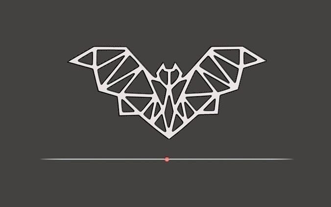 Wall Decor - Halloween - Polygonal Bat 3D model 3D printable | CGTrader