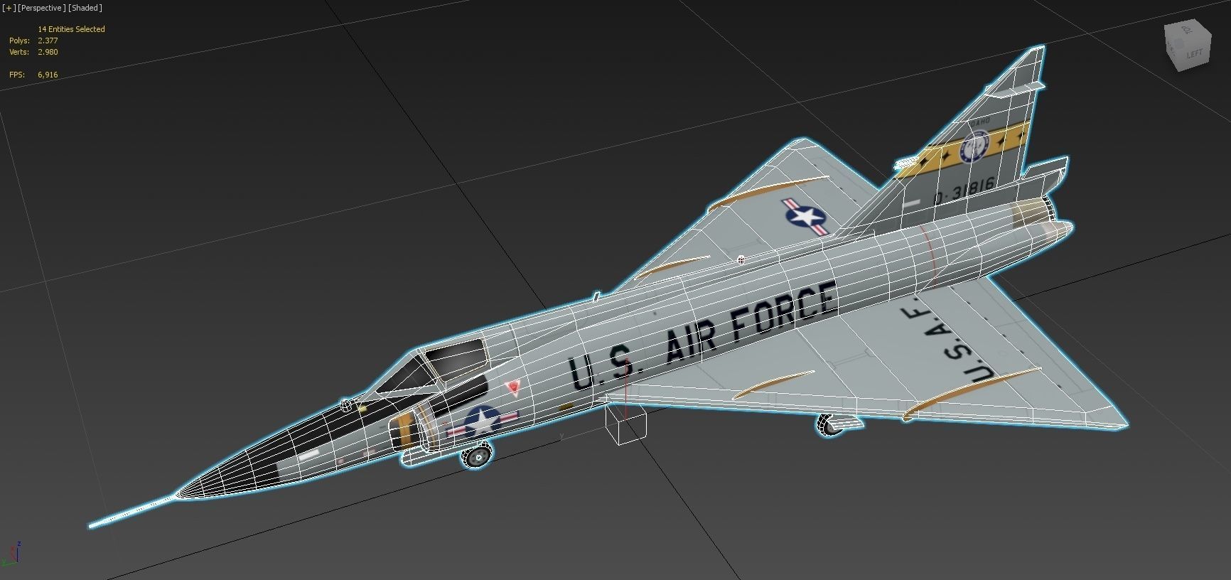 3D model Convair F102 Delta Dart Low Poly Static VR / AR / low-poly | CGTrader