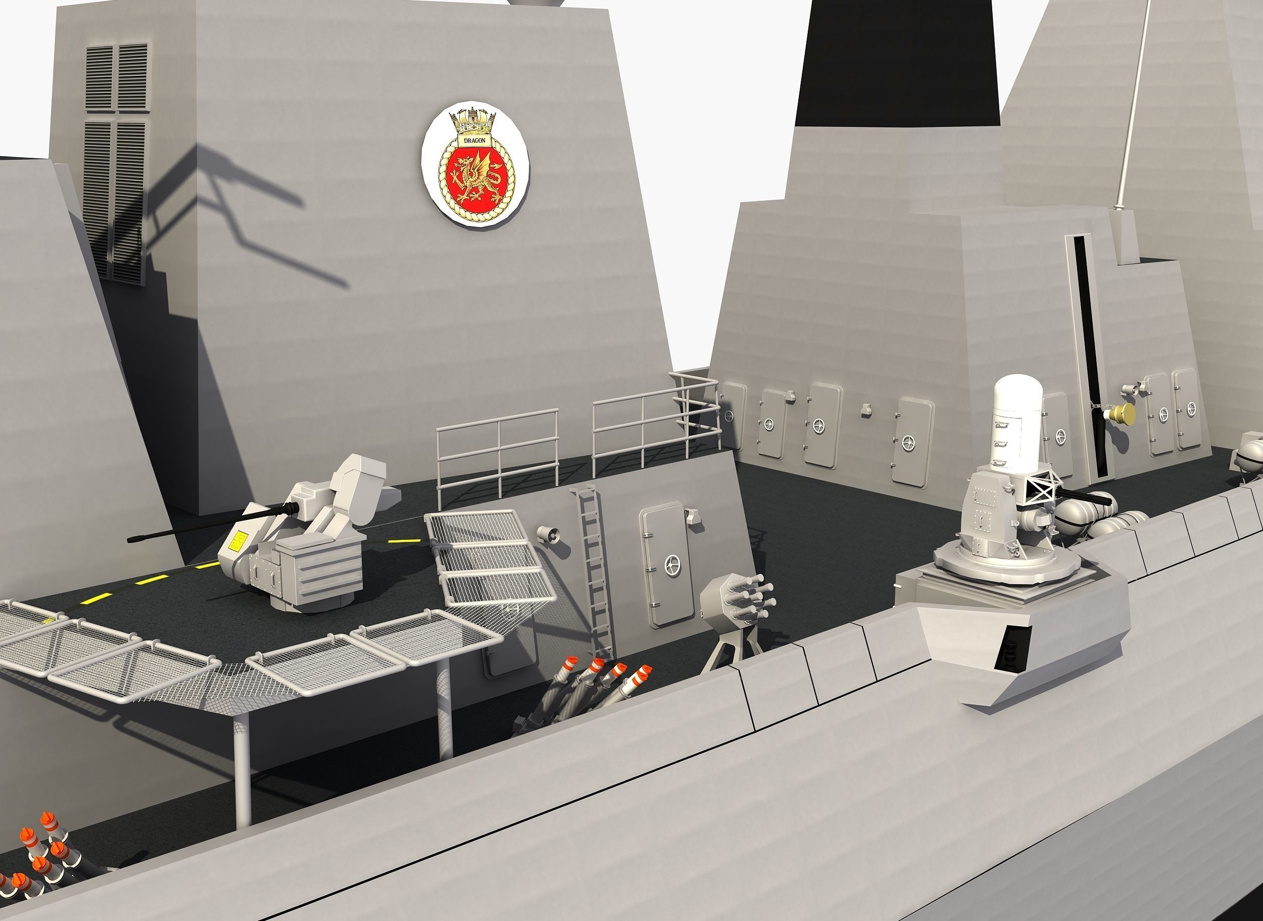 TYPE 45 DESTROYER HMS DRAGON 3D model | CGTrader
