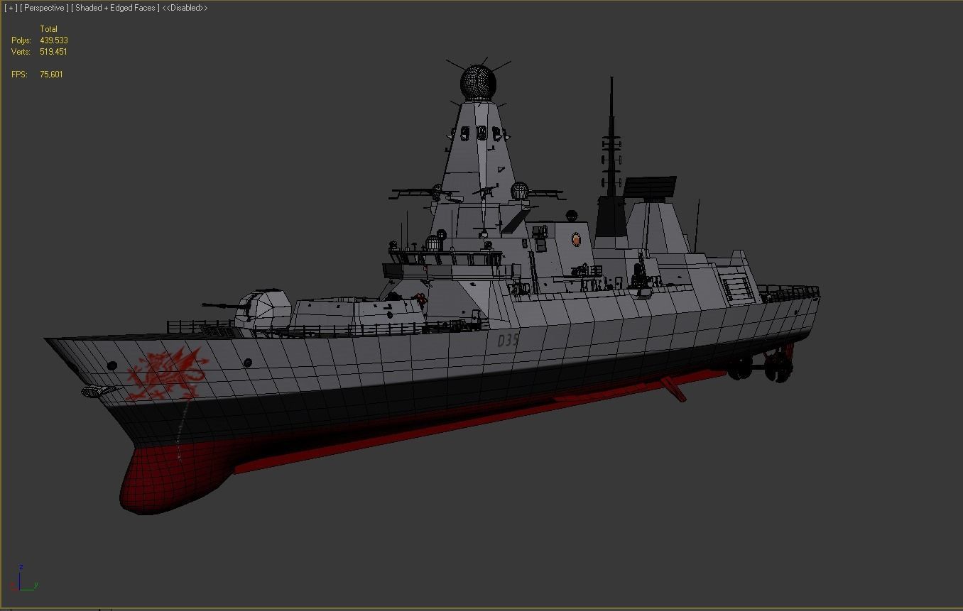 TYPE 45 DESTROYER HMS DRAGON 3D model | CGTrader