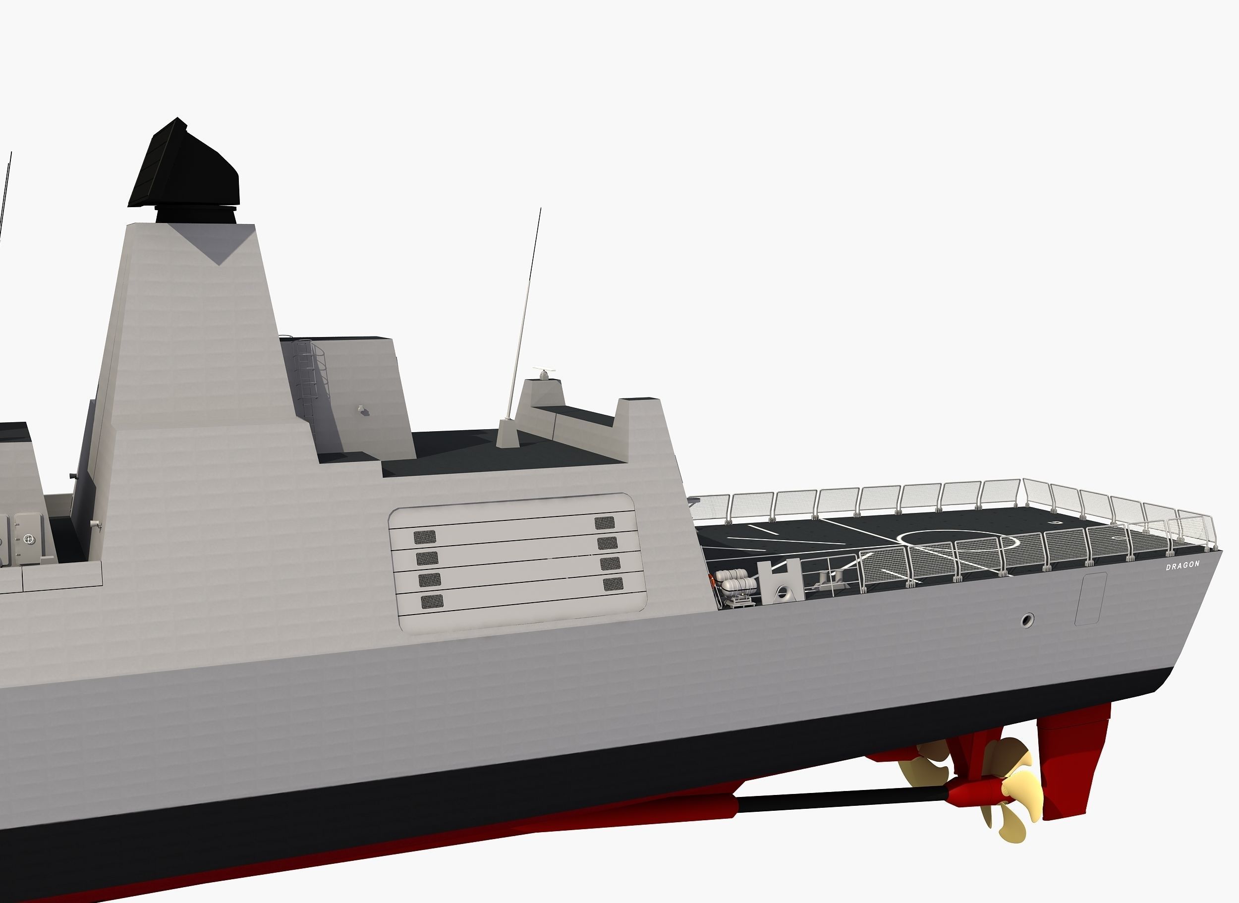 TYPE 45 DESTROYER HMS DRAGON 3D model | CGTrader