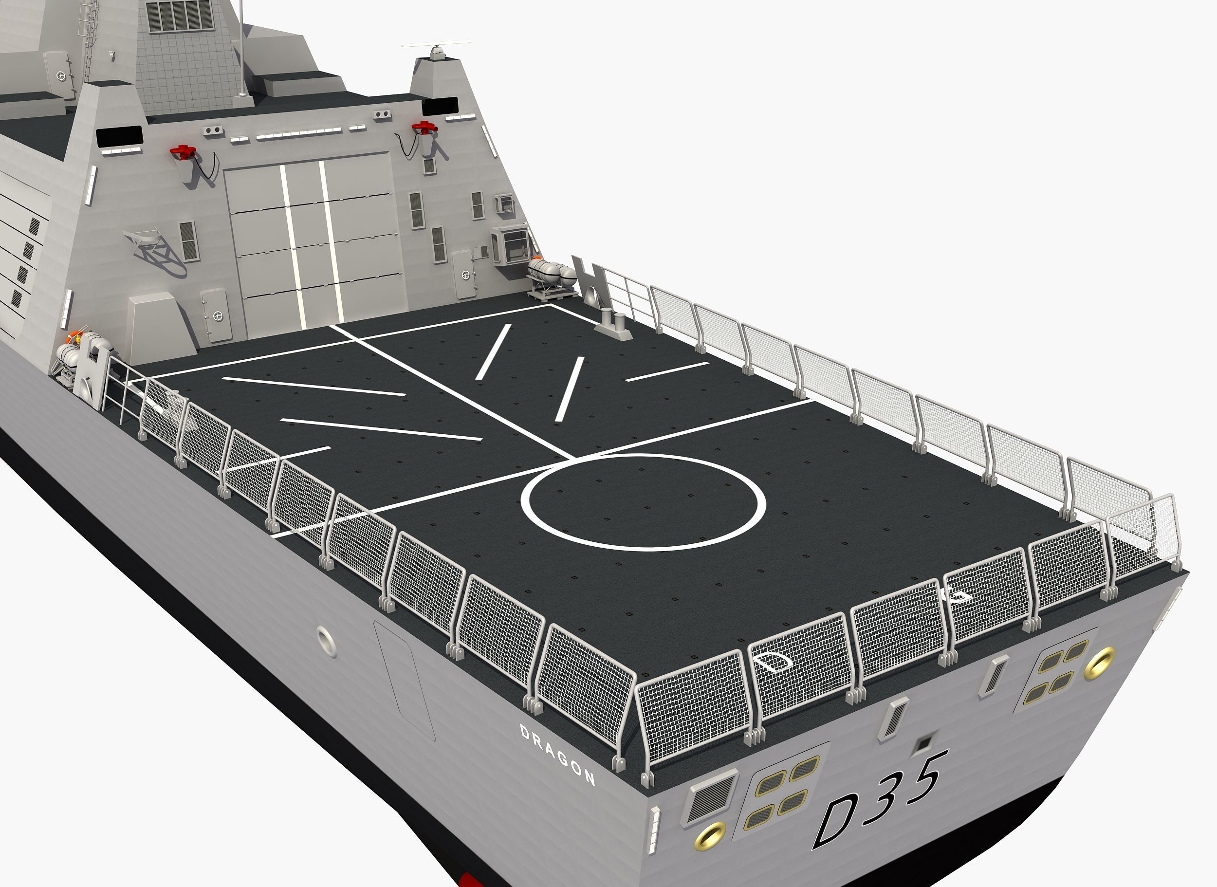 TYPE 45 DESTROYER HMS DRAGON 3D model | CGTrader