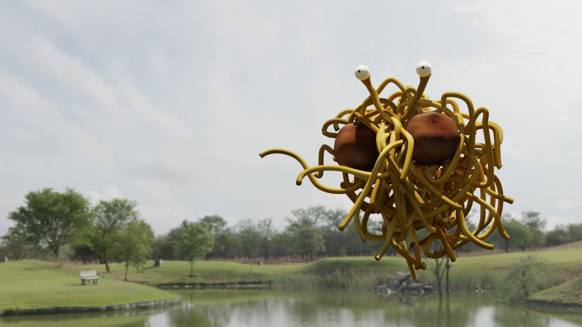 Flying Spaghetti Monster 3D model rigged | CGTrader