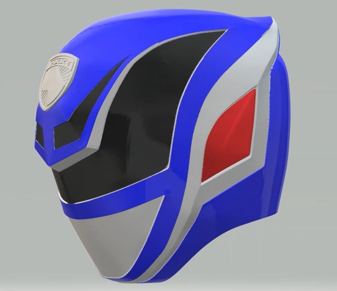 Power Rangers SPD Blue Ranger helmet 3D model 3D printable | CGTrader