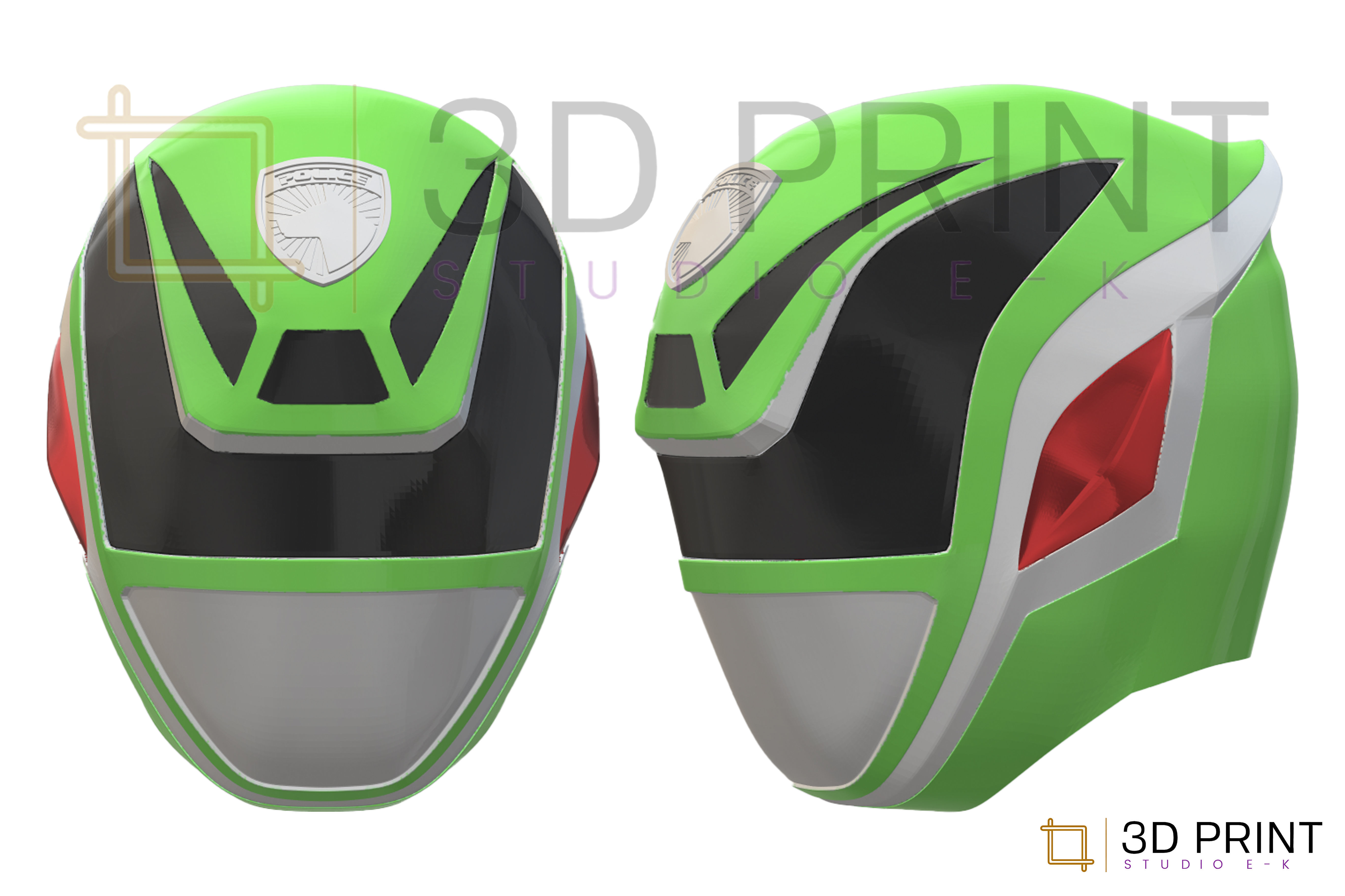 Power Rangers SPD Green Ranger helmet 3D model 3D printable | CGTrader