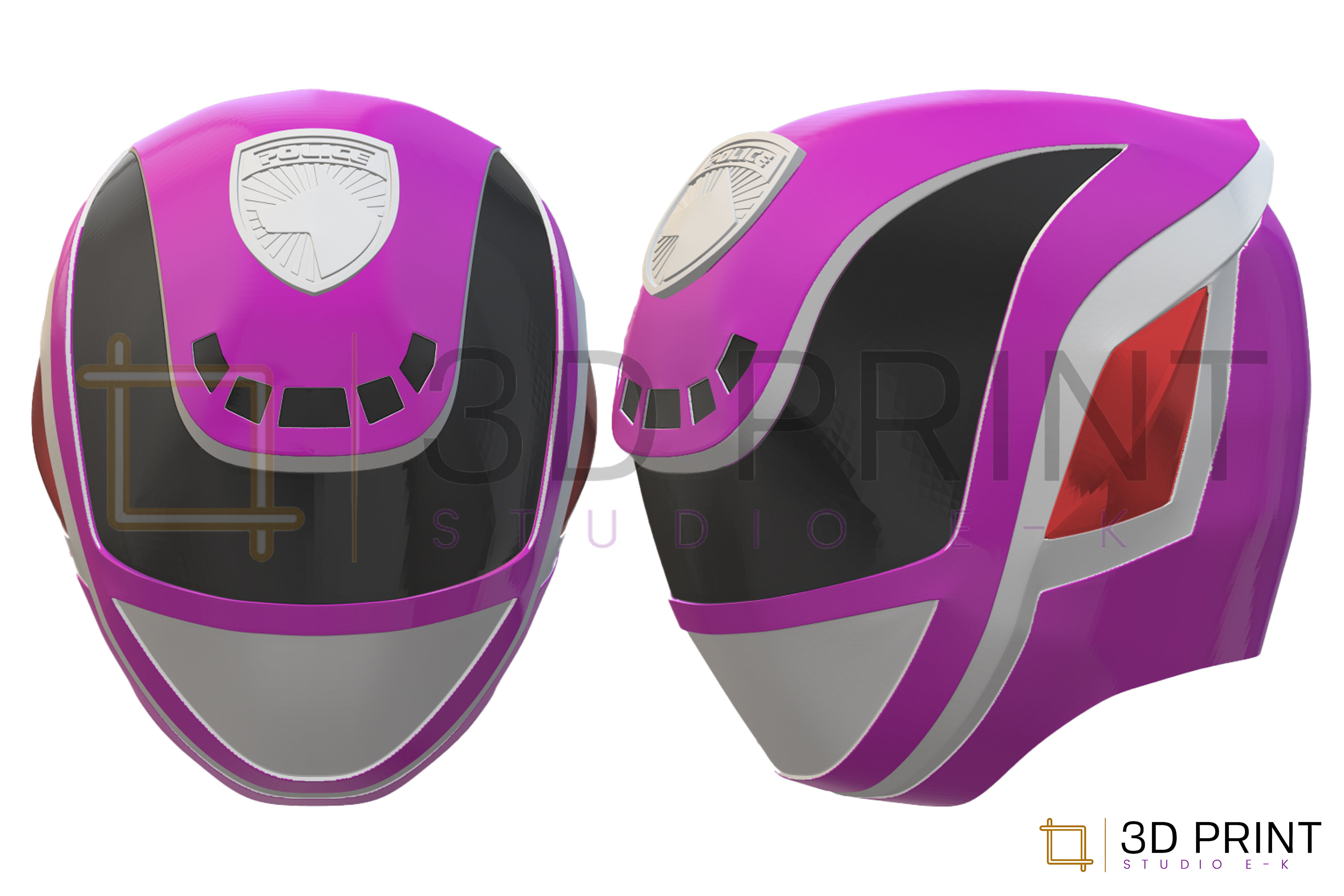 Power Rangers SPD Pink Ranger helmet 3D model 3D printable | CGTrader