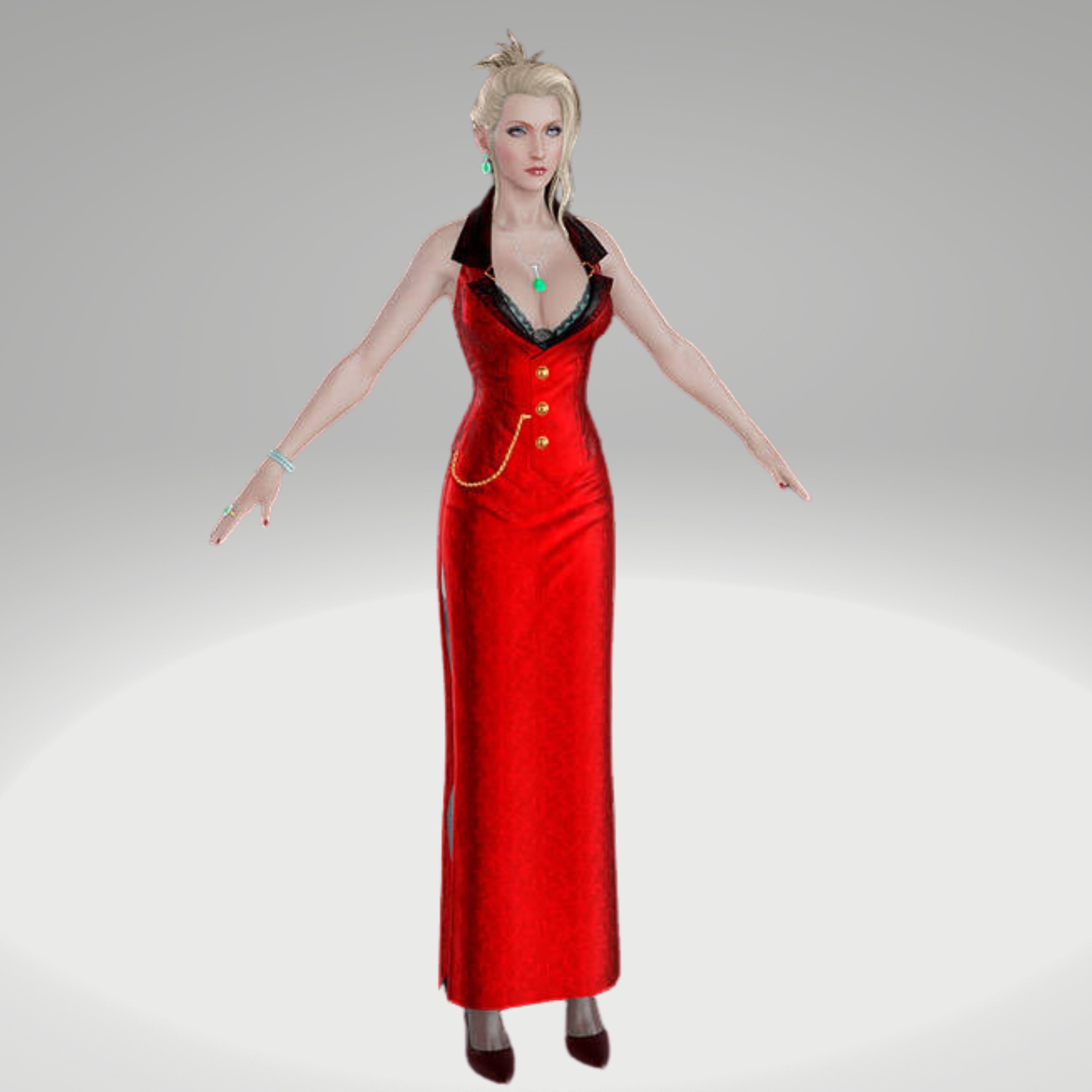 3D model Final Fantasy - FF7 R - Scarlet 3D Model VR / AR / low-poly ...