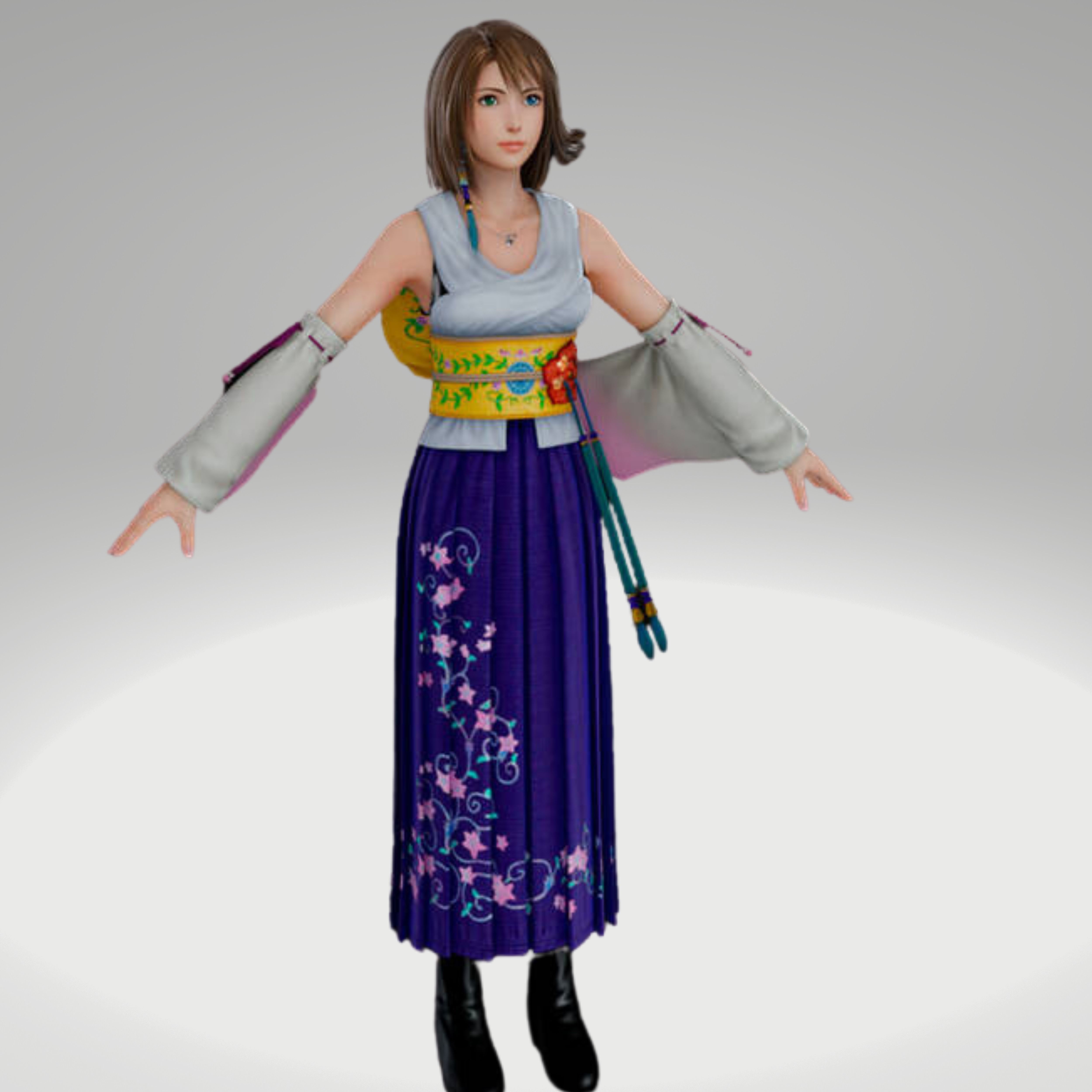 3D model Final Fantasy - Dissidia NT - Yuna Summoner Dress VR / AR ...