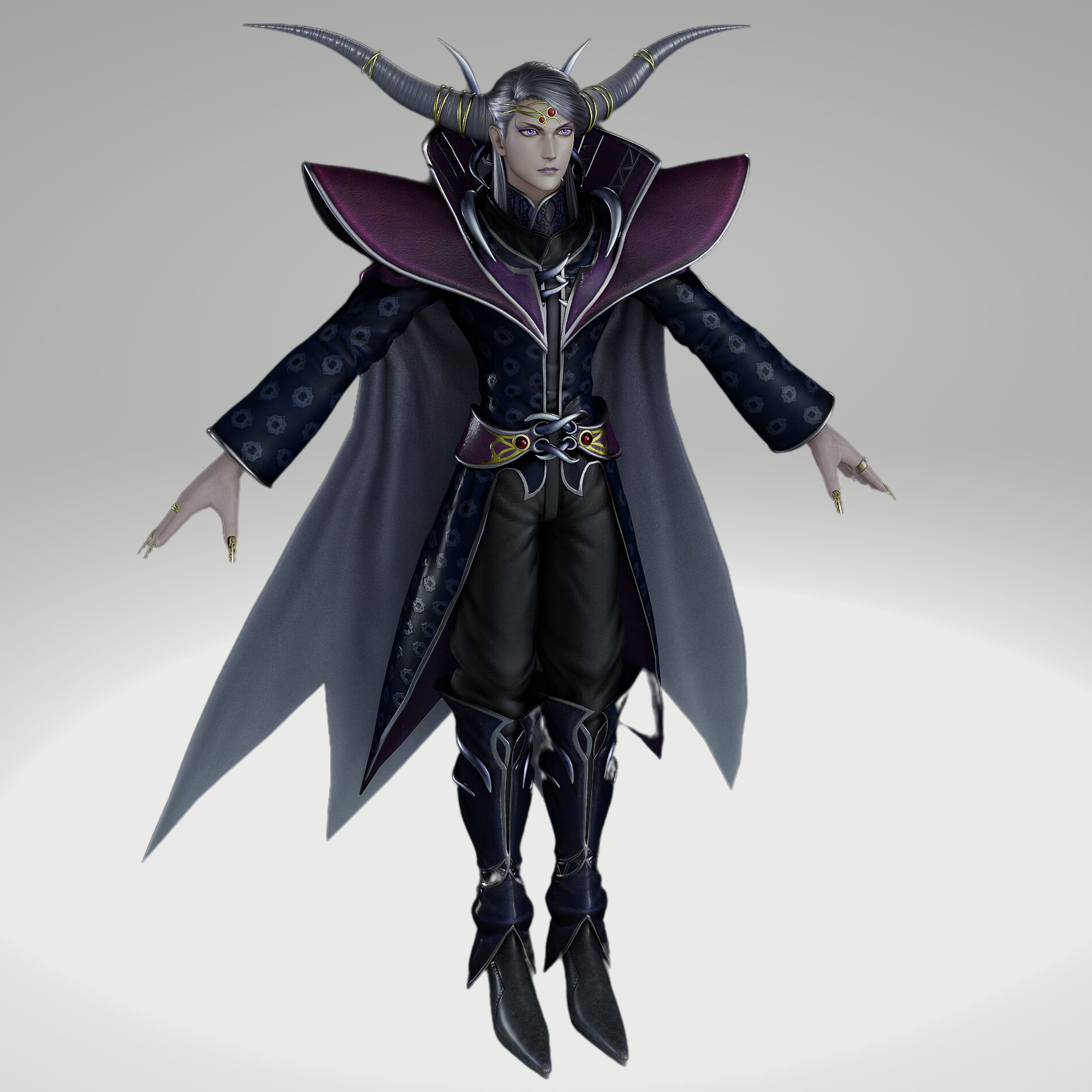 3D model Final Fantasy - Dissidia Nt - The Emperor Violet Robe VR / AR ...