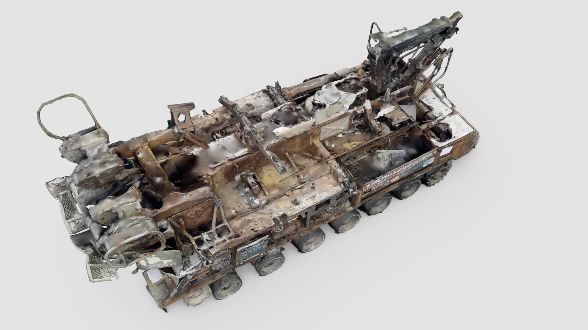 russian 9A39 Gadfly Grizzly TEL transloader destroyed in Ukraine 3D ...