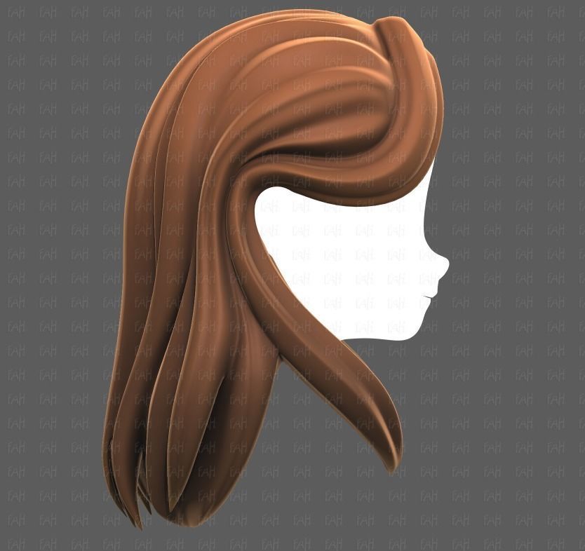 3D model Base Hair for girl V58 VR / AR / low-poly | CGTrader