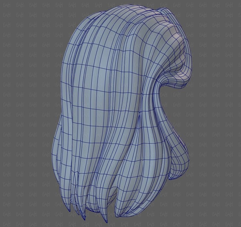 3D model Base Hair for girl V58 VR / AR / low-poly | CGTrader
