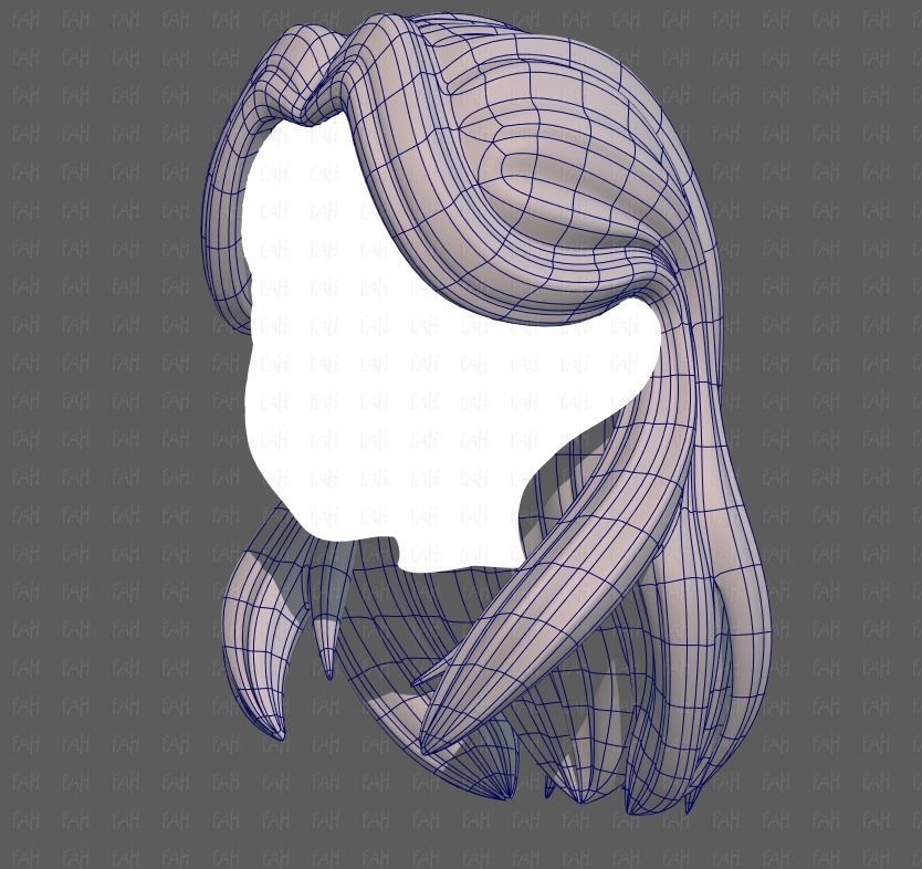 3D model Base Hair for girl V58 VR / AR / low-poly | CGTrader