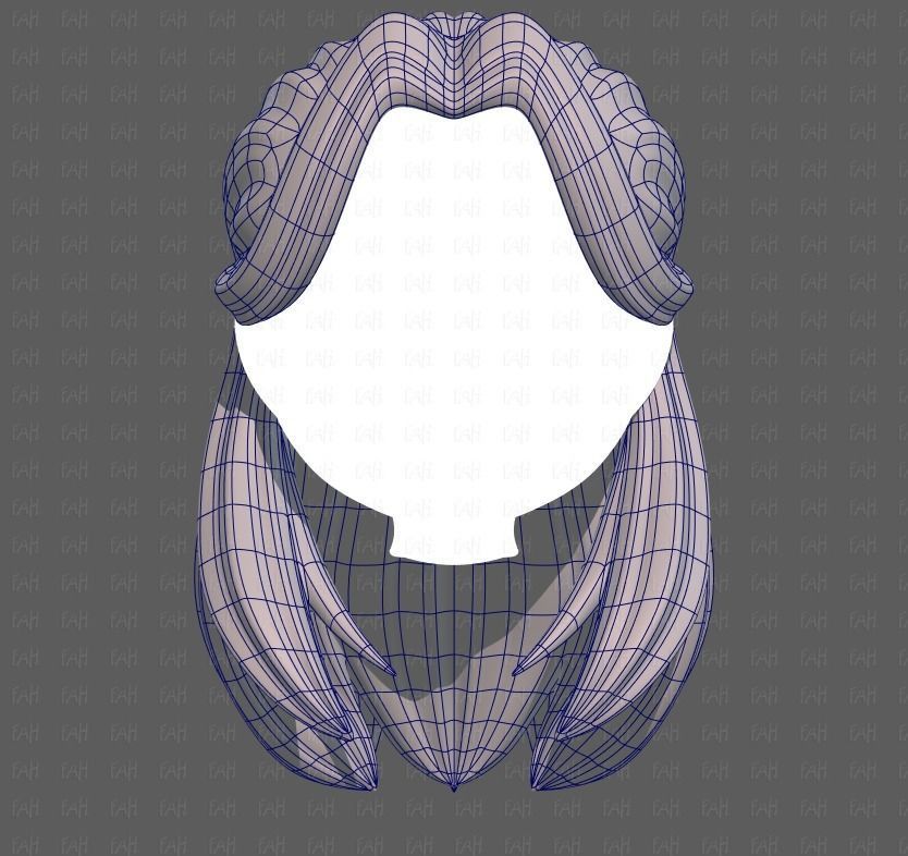3D model Base Hair for girl V58 VR / AR / low-poly | CGTrader