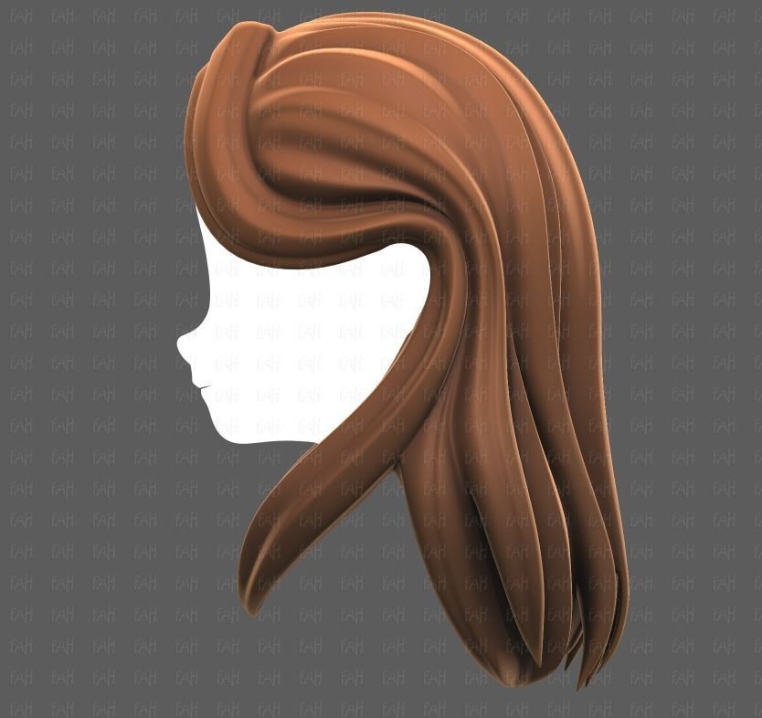 3D model Base Hair for girl V58 VR / AR / low-poly | CGTrader