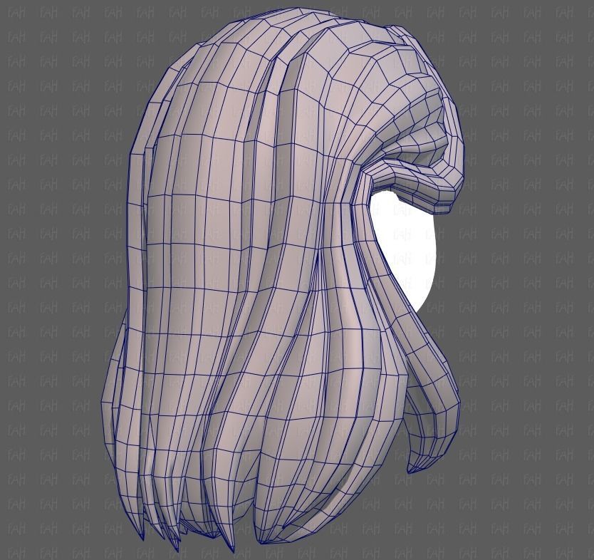 3D model Base Hair for girl V58 VR / AR / low-poly | CGTrader