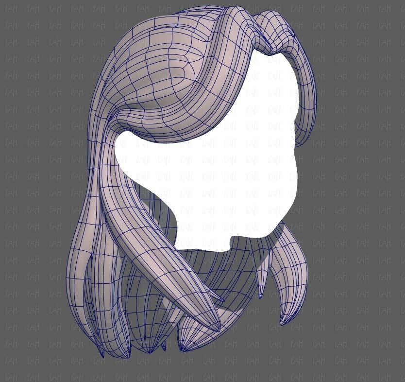 3D model Base Hair for girl V58 VR / AR / low-poly | CGTrader