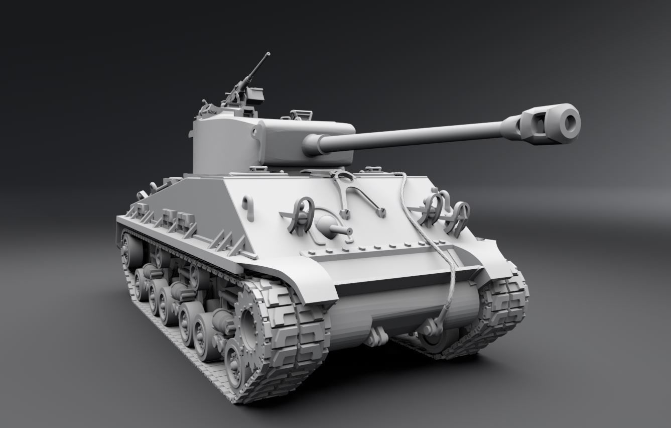 M4E8 Sherman Scale model 3D model 3D printable | CGTrader