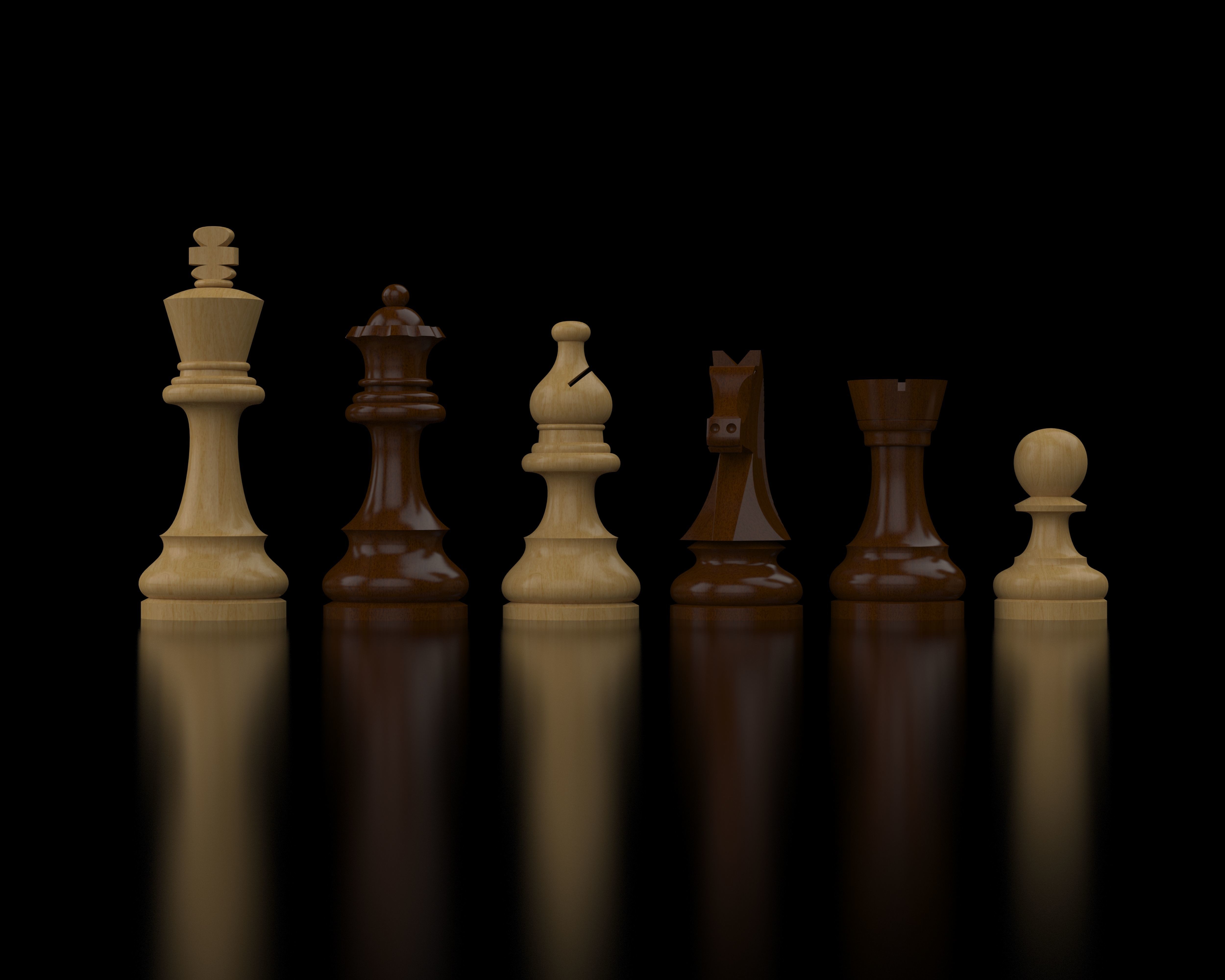 Classic Chess Pieces Set 3D model 3D printable | CGTrader
