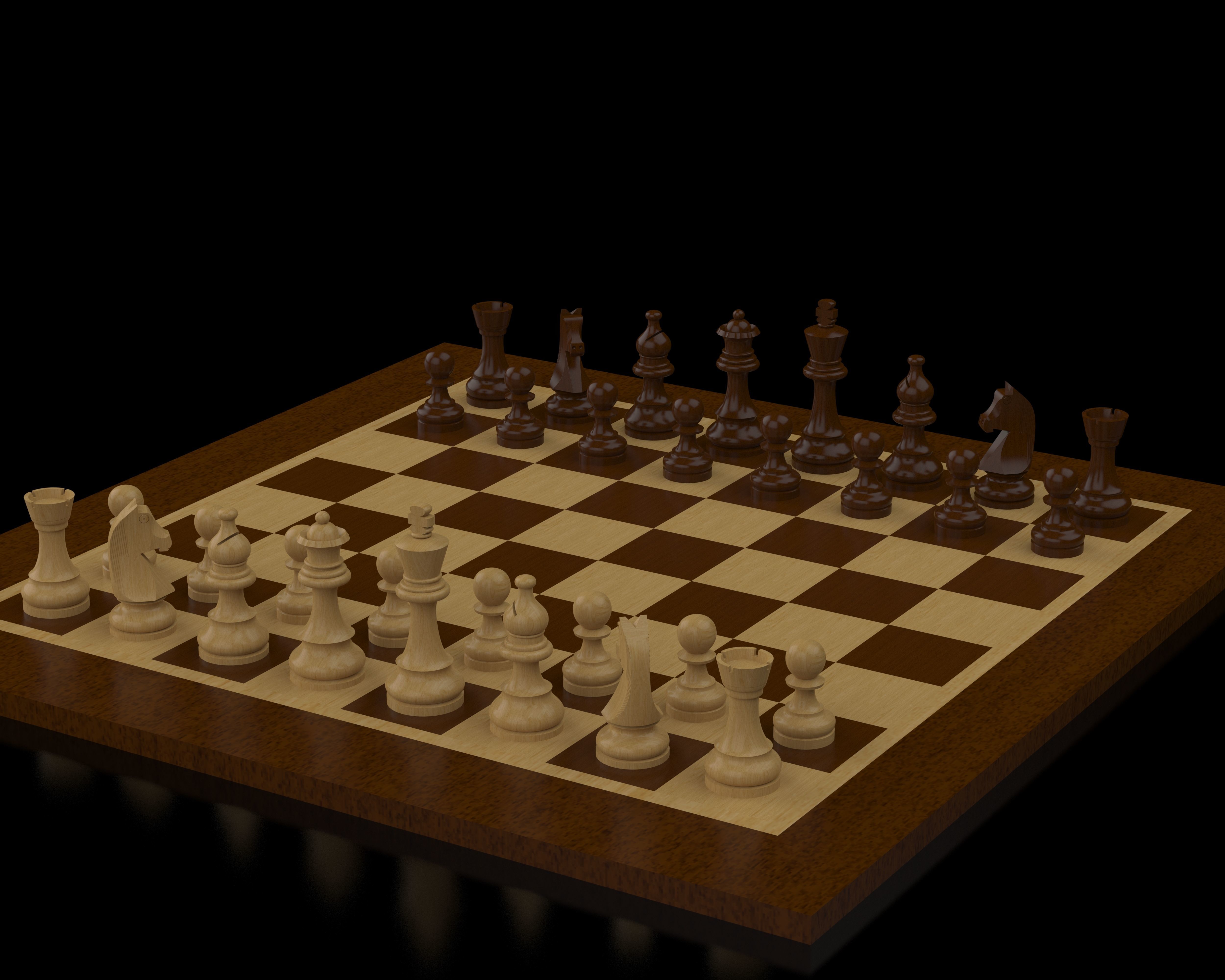 Classic Chess Pieces Set 3D model 3D printable | CGTrader