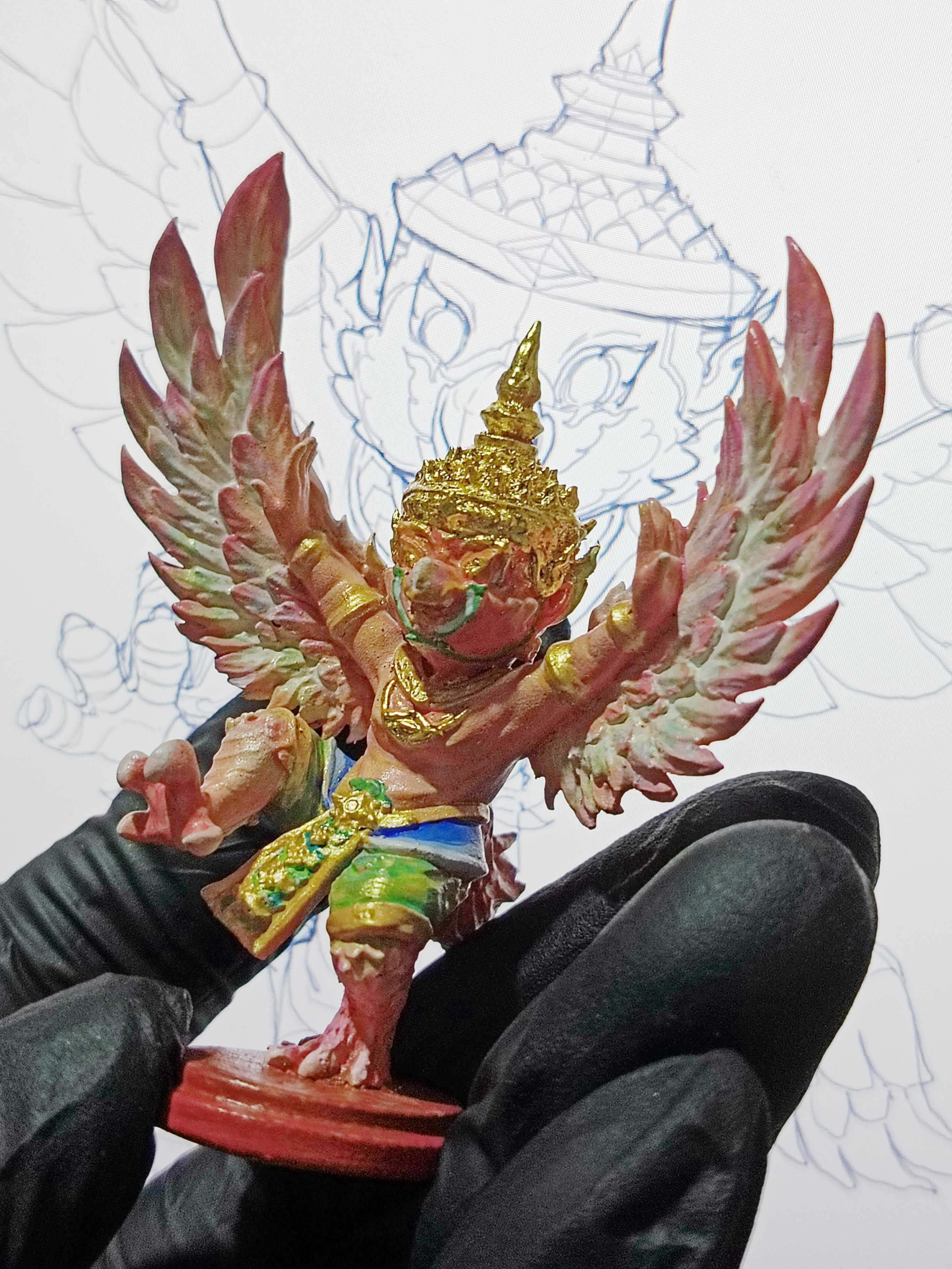 Garuda chibi model-swooping action 3D model 3D printable | CGTrader