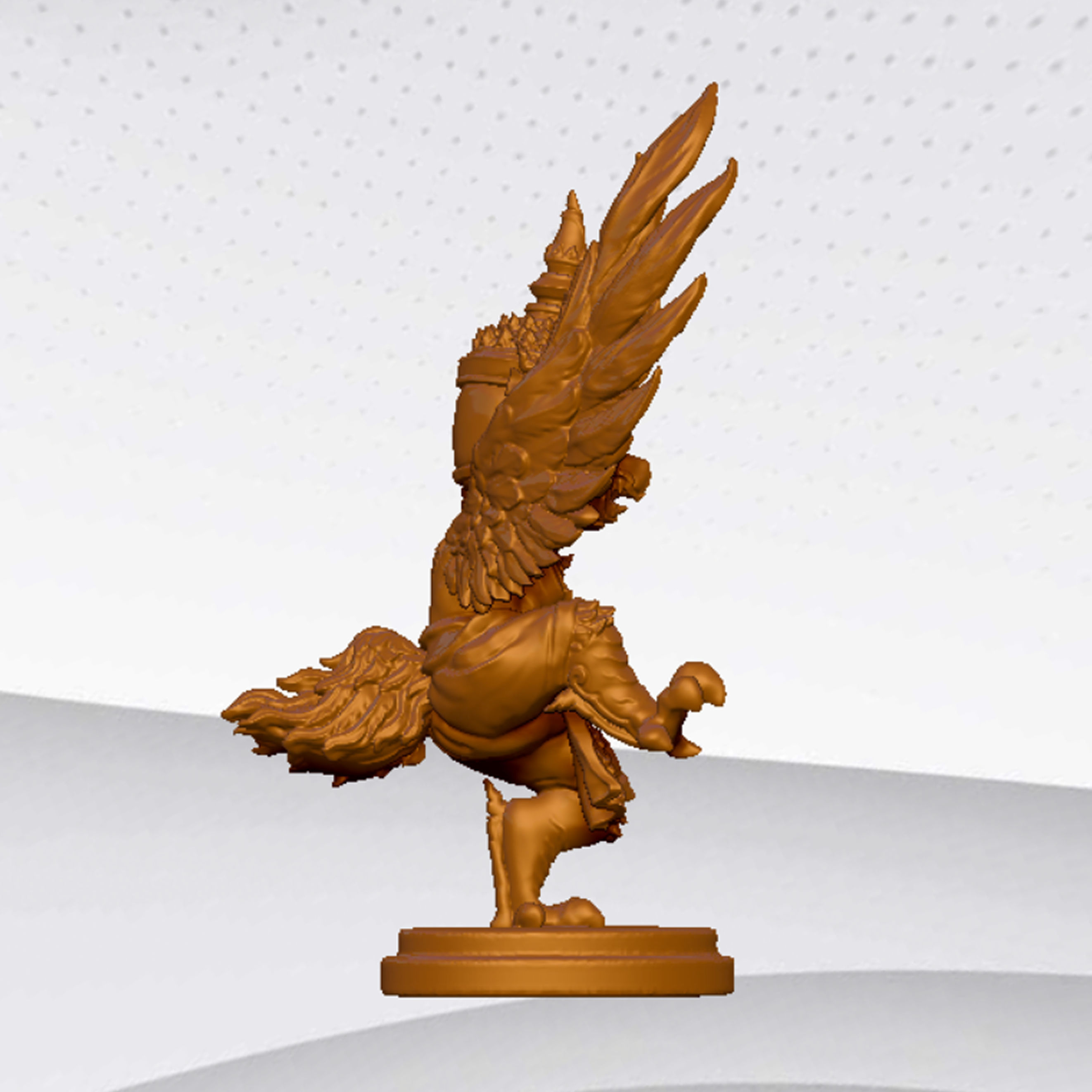 Garuda chibi model-swooping action 3D model 3D printable | CGTrader