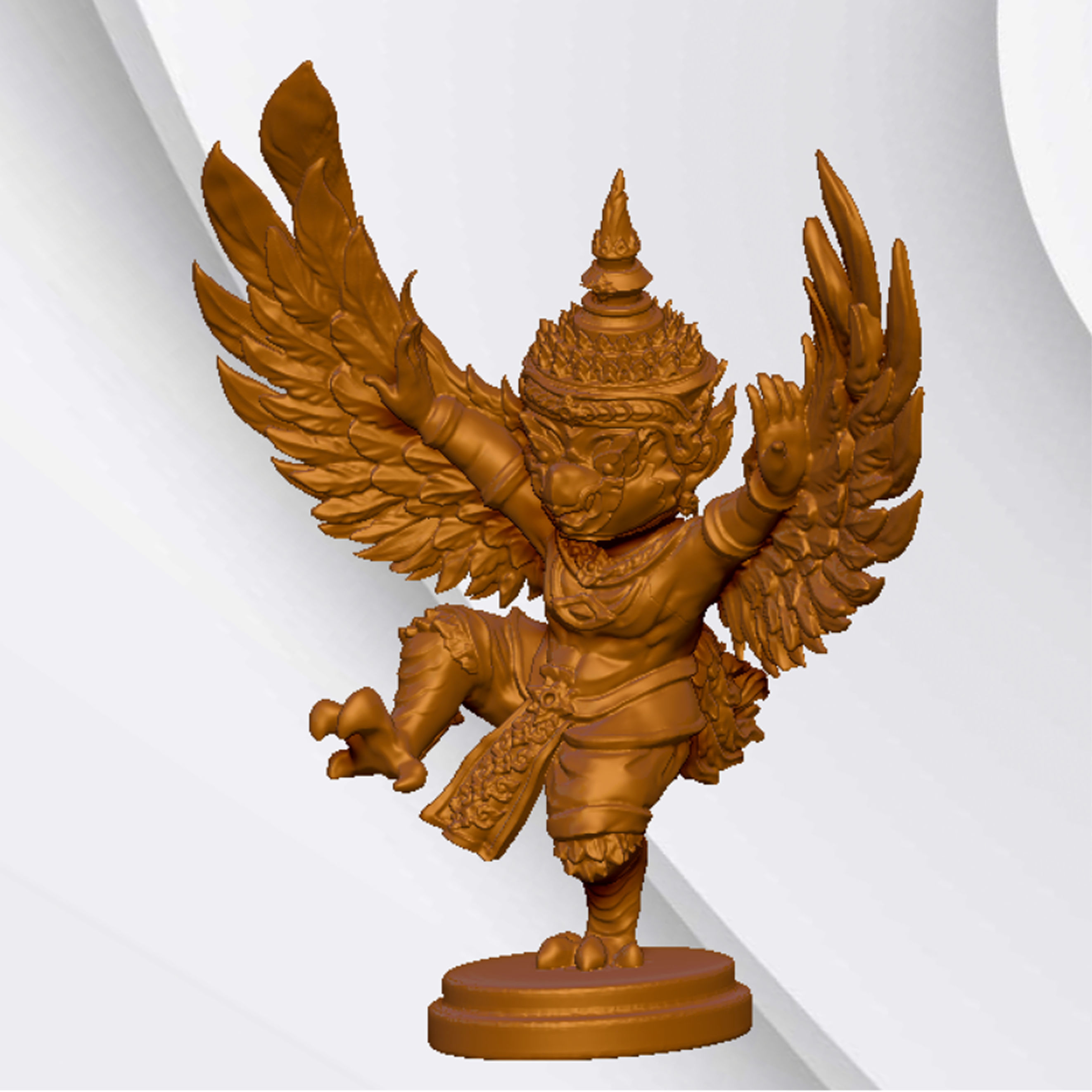 Garuda chibi model-swooping action 3D model 3D printable | CGTrader