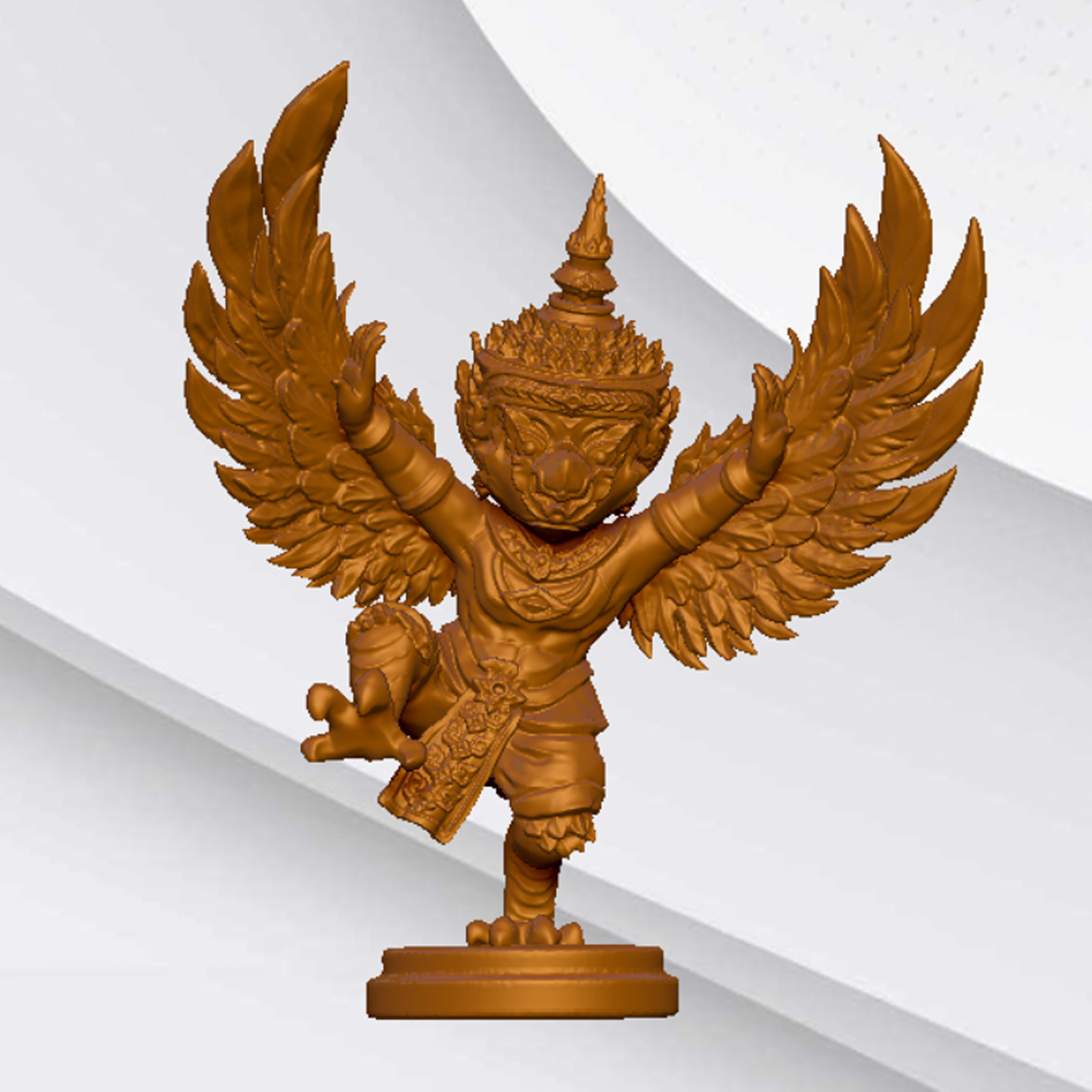Garuda chibi model-swooping action 3D model 3D printable | CGTrader