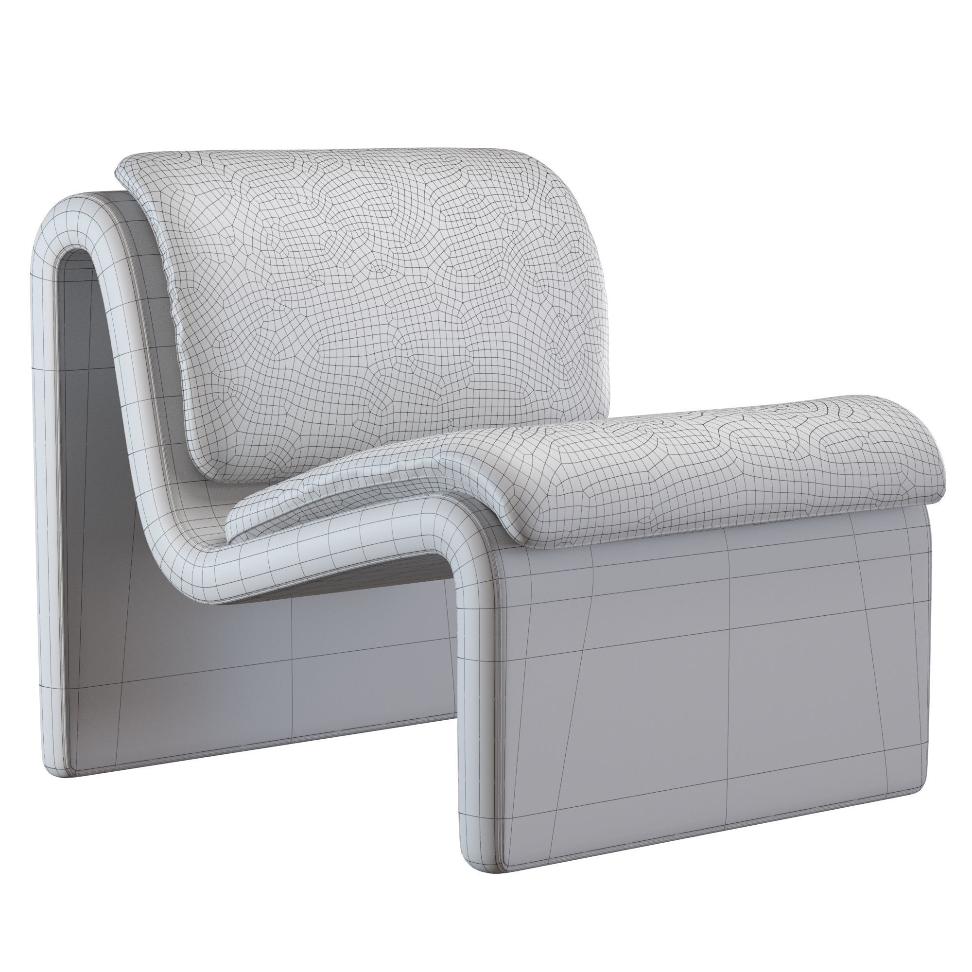 3D model Wally Curvature Chair VR / AR / low-poly | CGTrader