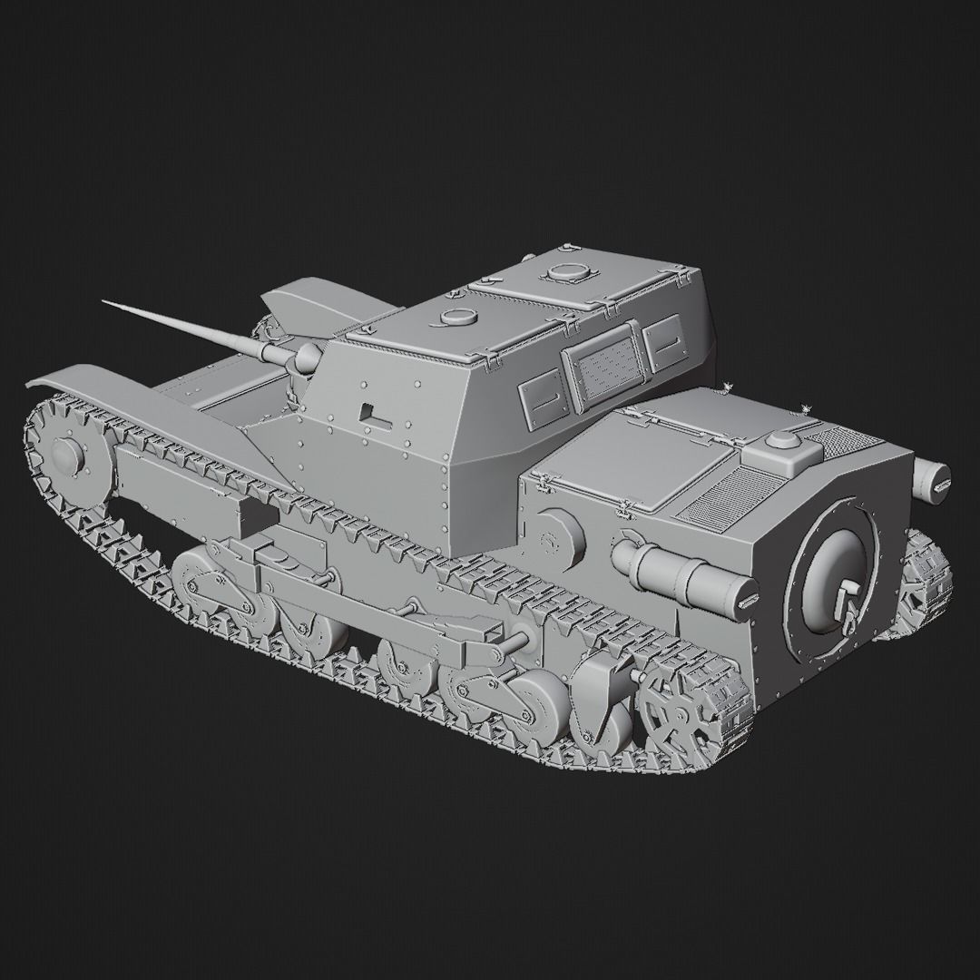Tank Italian Tank L3-33 CC free 3D model | CGTrader