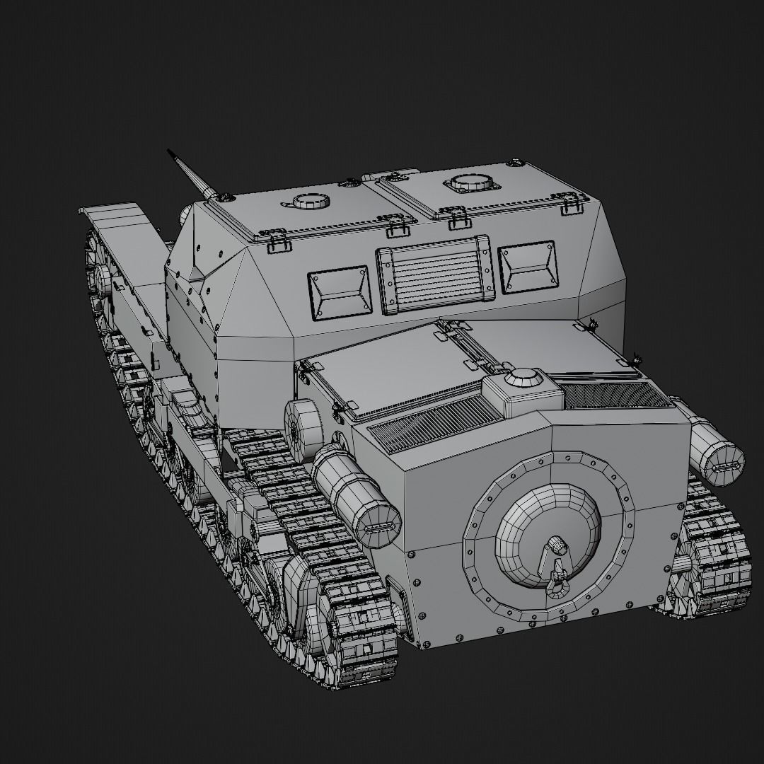 Tank Italian Tank L3-33 CC free 3D model | CGTrader