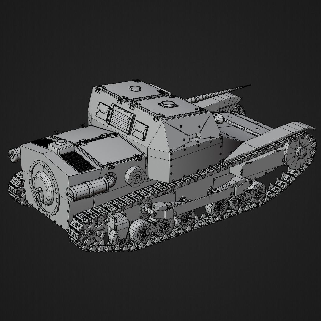 Tank Italian Tank L3-33 CC 3D model | CGTrader