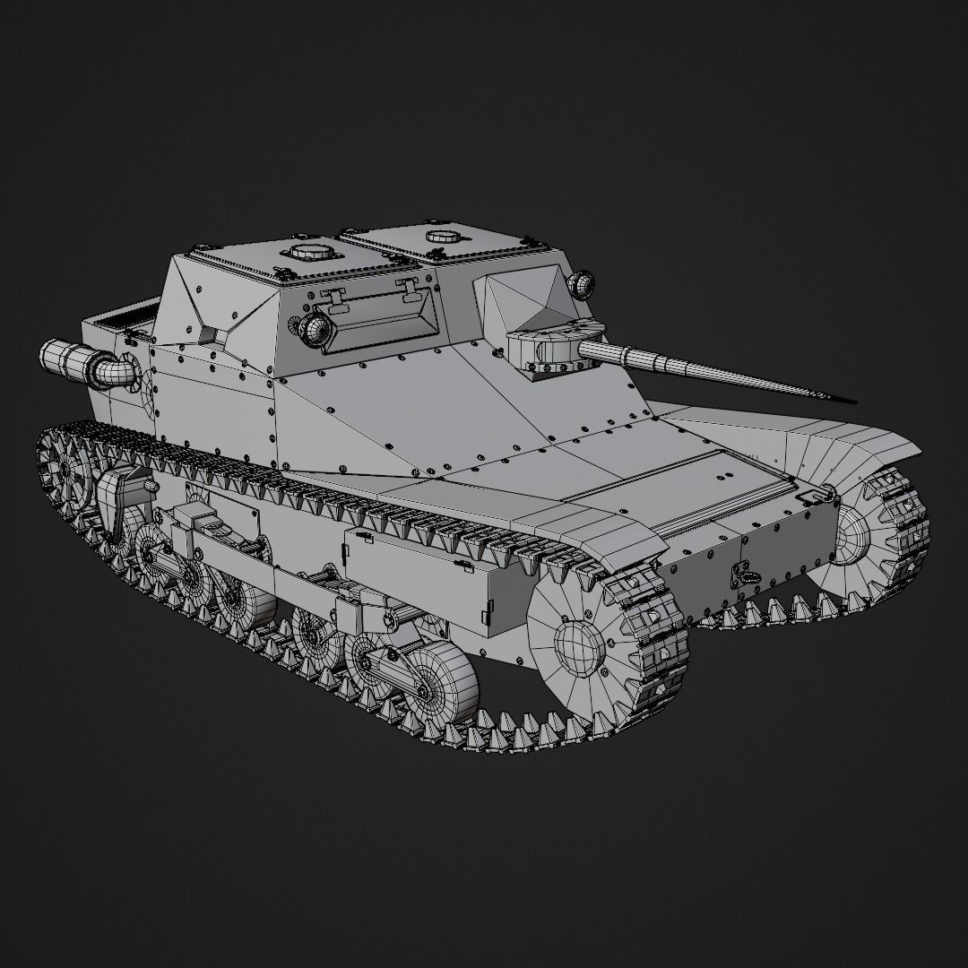 Tank Italian Tank L3-33 CC 3D model | CGTrader