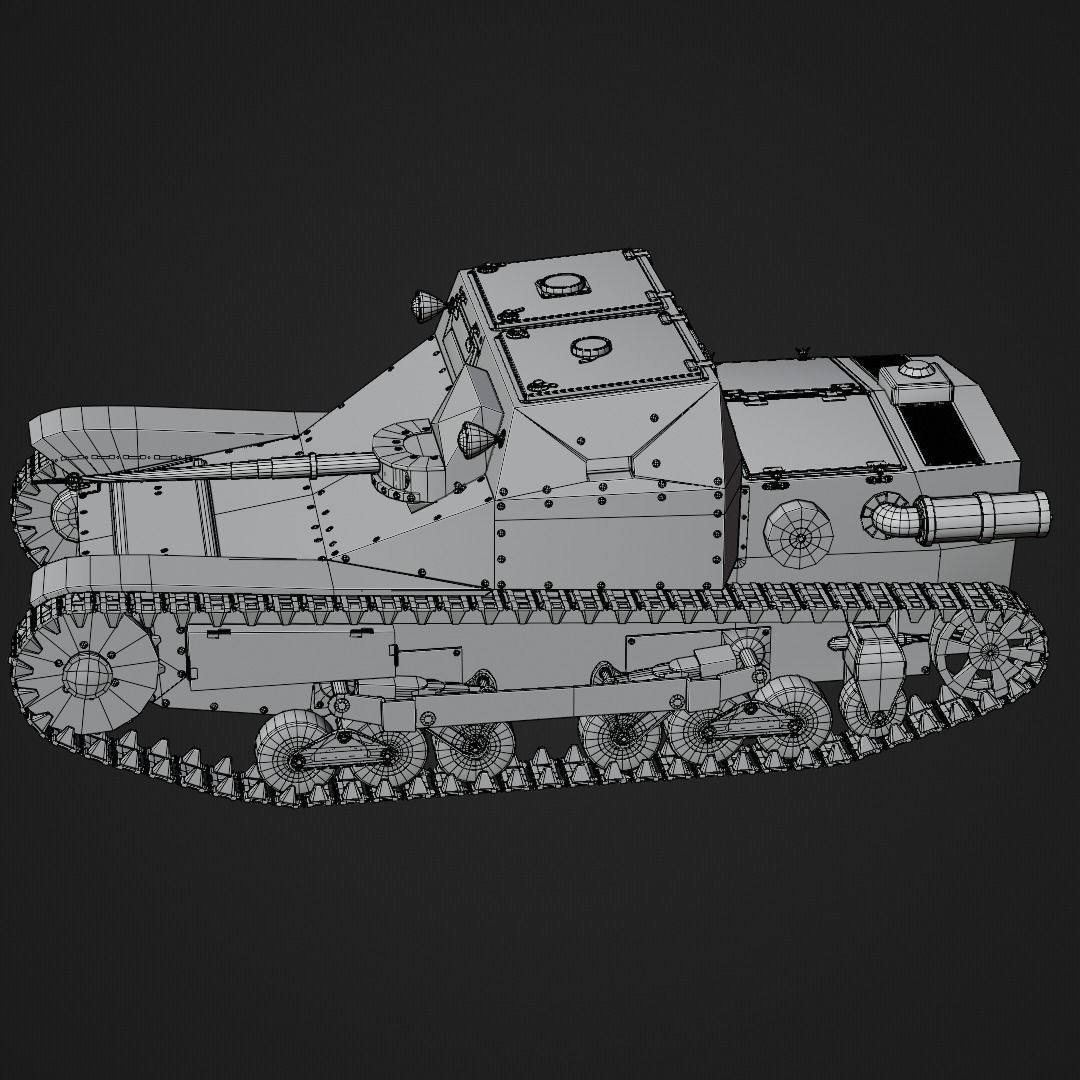 Tank Italian Tank L3-33 CC 3D model | CGTrader
