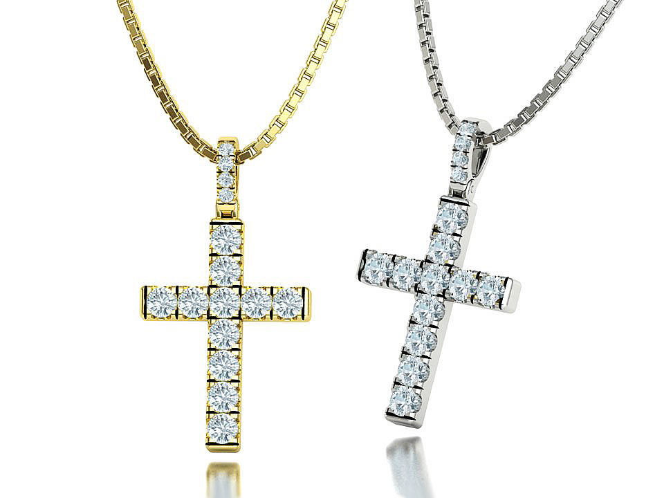 Diamond Pave Cross 41mm French Pave setting Swivel bail 3D model 3D ...