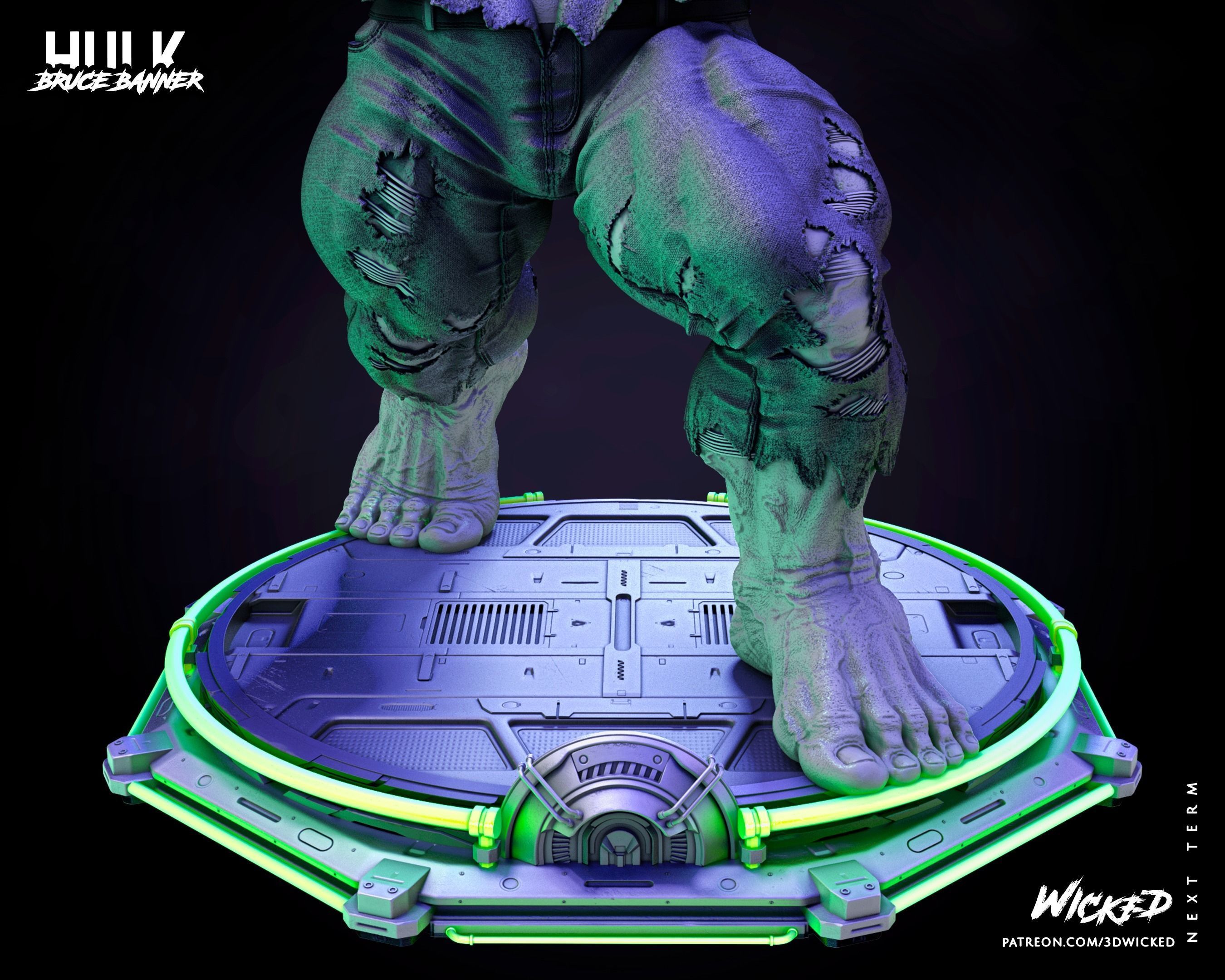 Wicked Marvel Hulk 2023 Sculpture Tested for 3d printing 3D model 3D ...