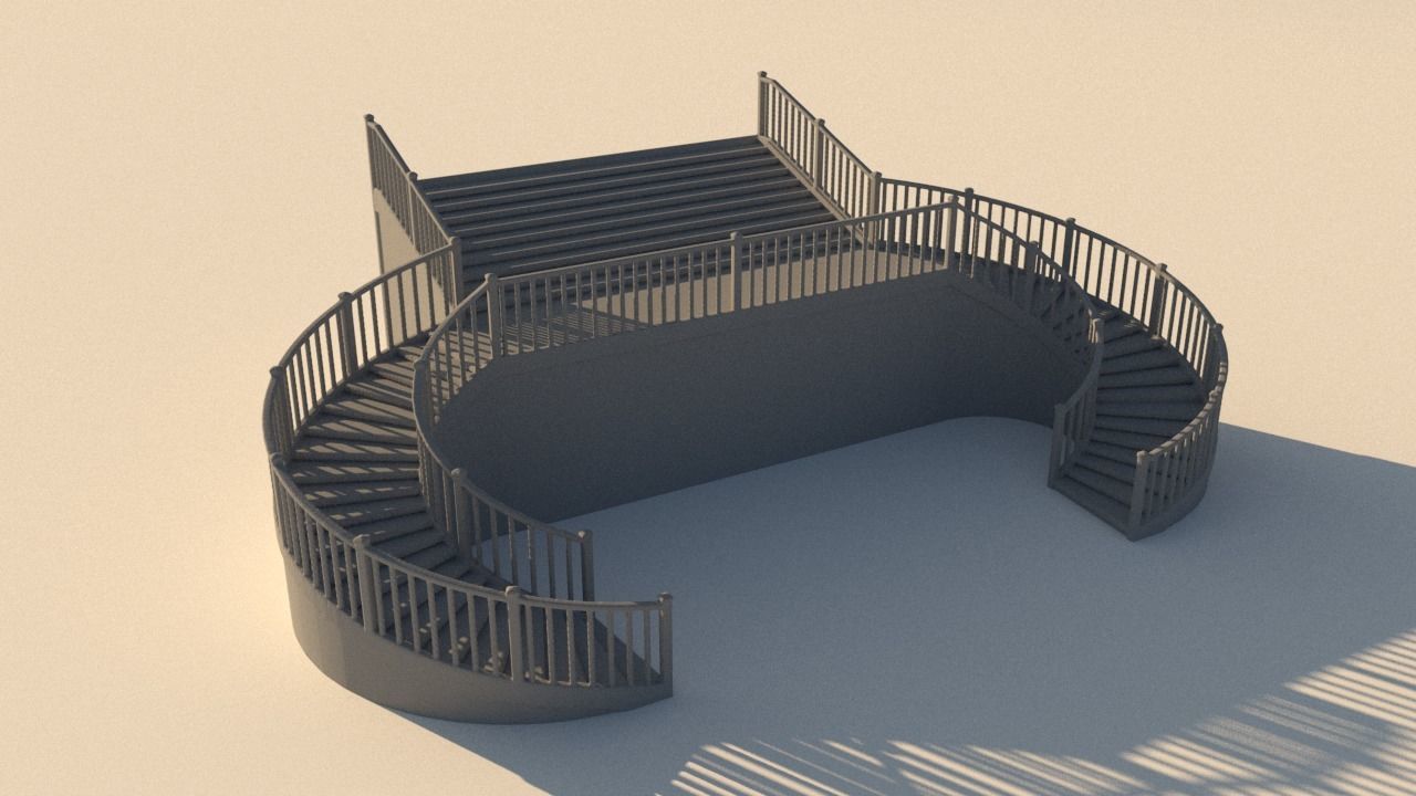 Stair for 3Dprint 3D model 3D printable | CGTrader