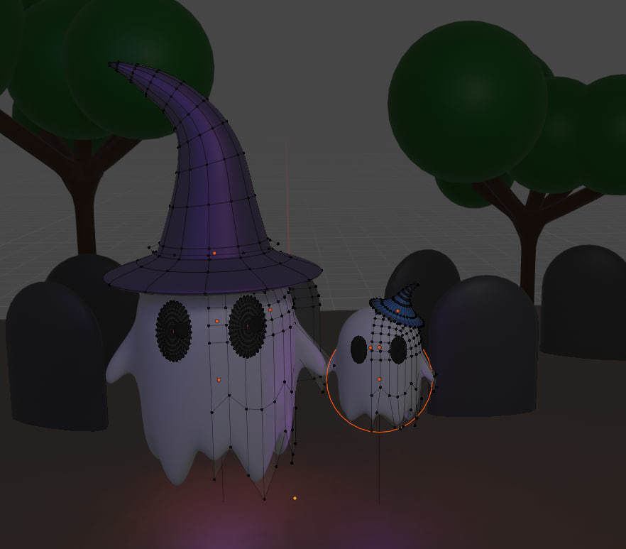 3D model Ghosts on cemetery VR / AR / low-poly | CGTrader