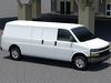 3D model Chevy Van Express Static Low Poly Parking lot VR / AR / low ...