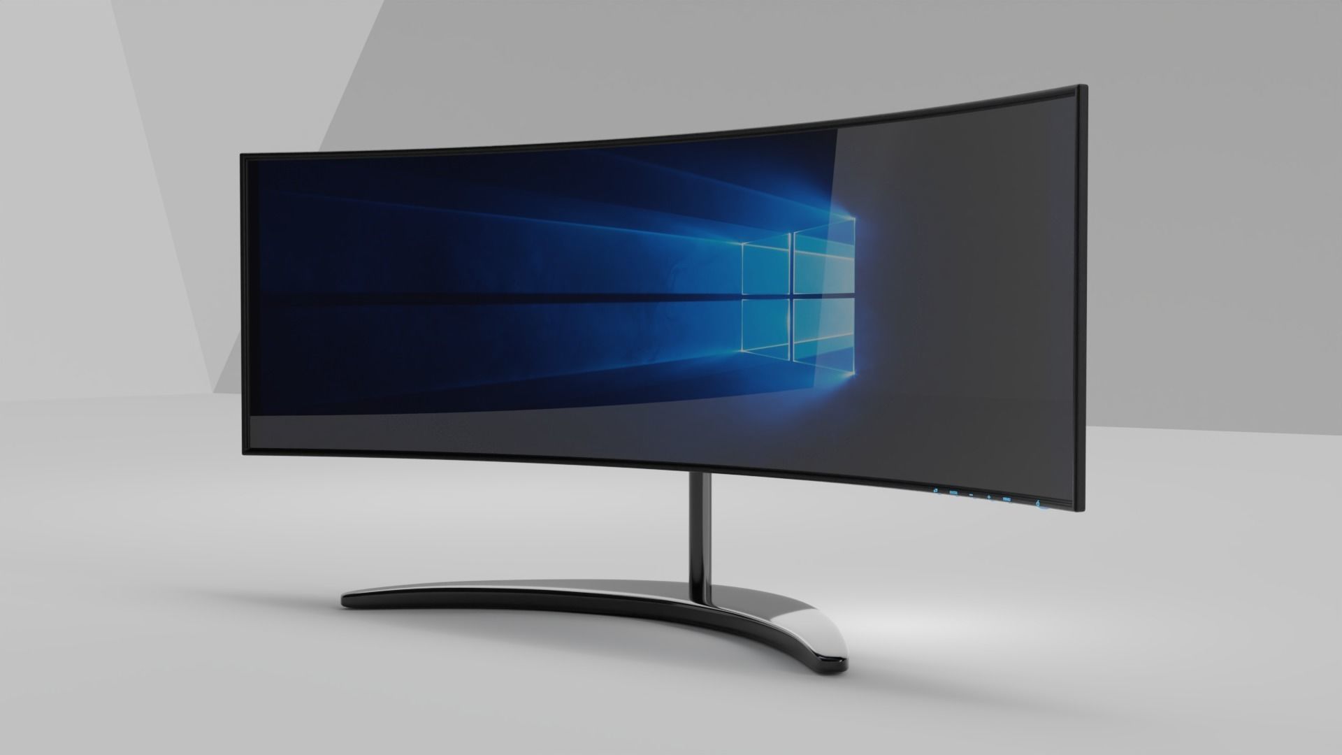curved monitor free 3D model | CGTrader