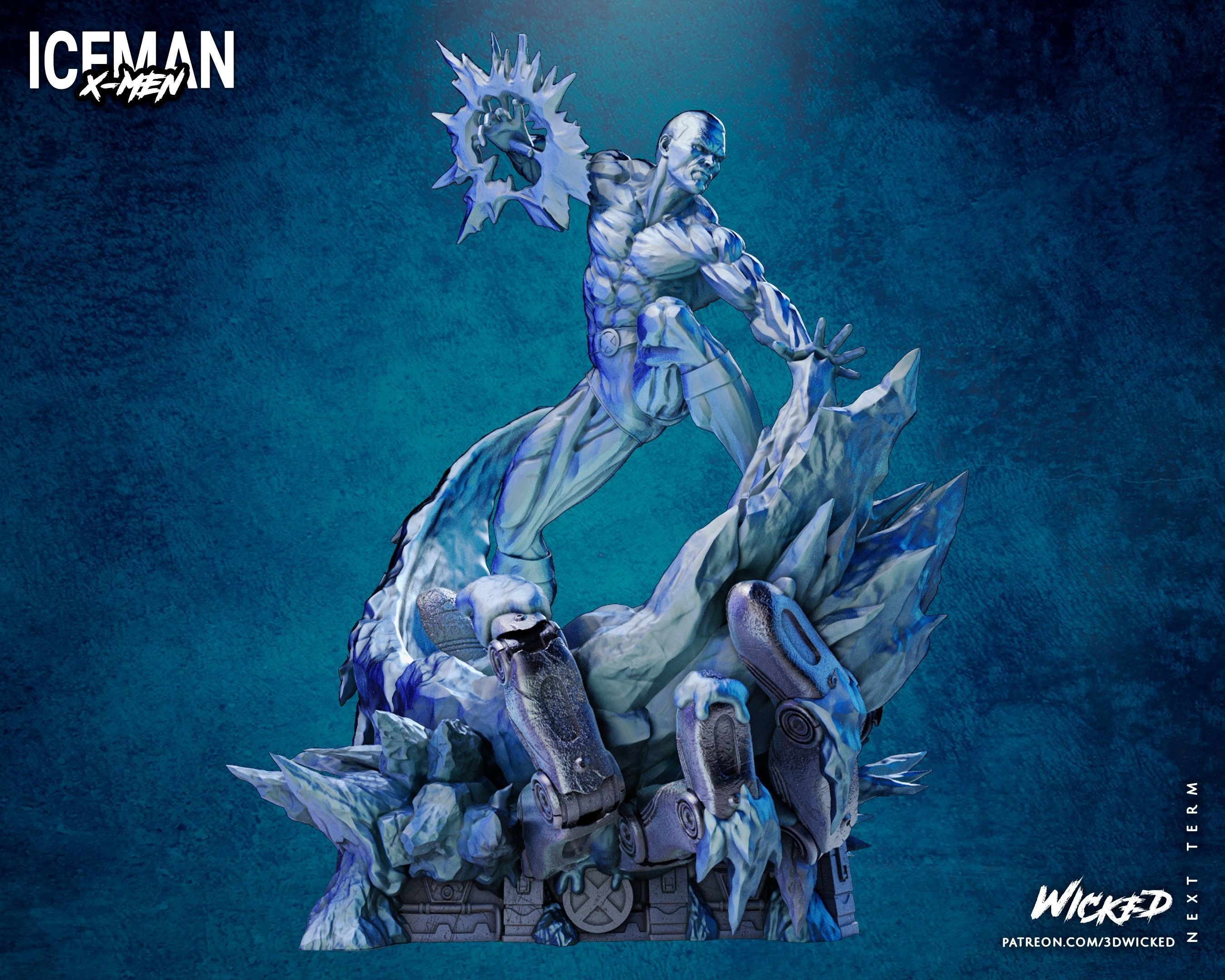 Wicked Marvel Iceman Sculpture Tested and for 3d printing 3D model 3D ...