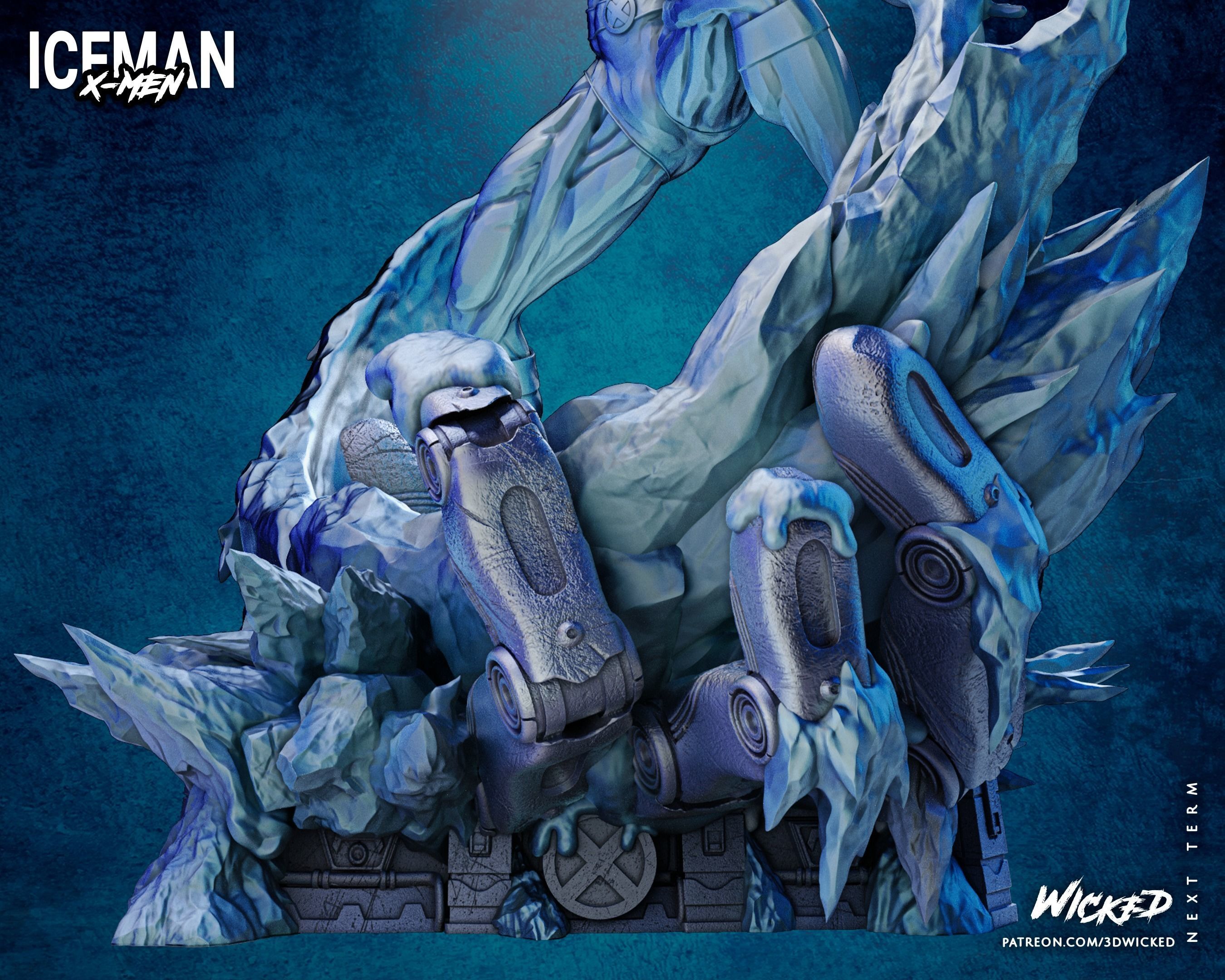 Wicked Marvel Iceman Sculpture Tested and for 3d printing 3D model 3D ...