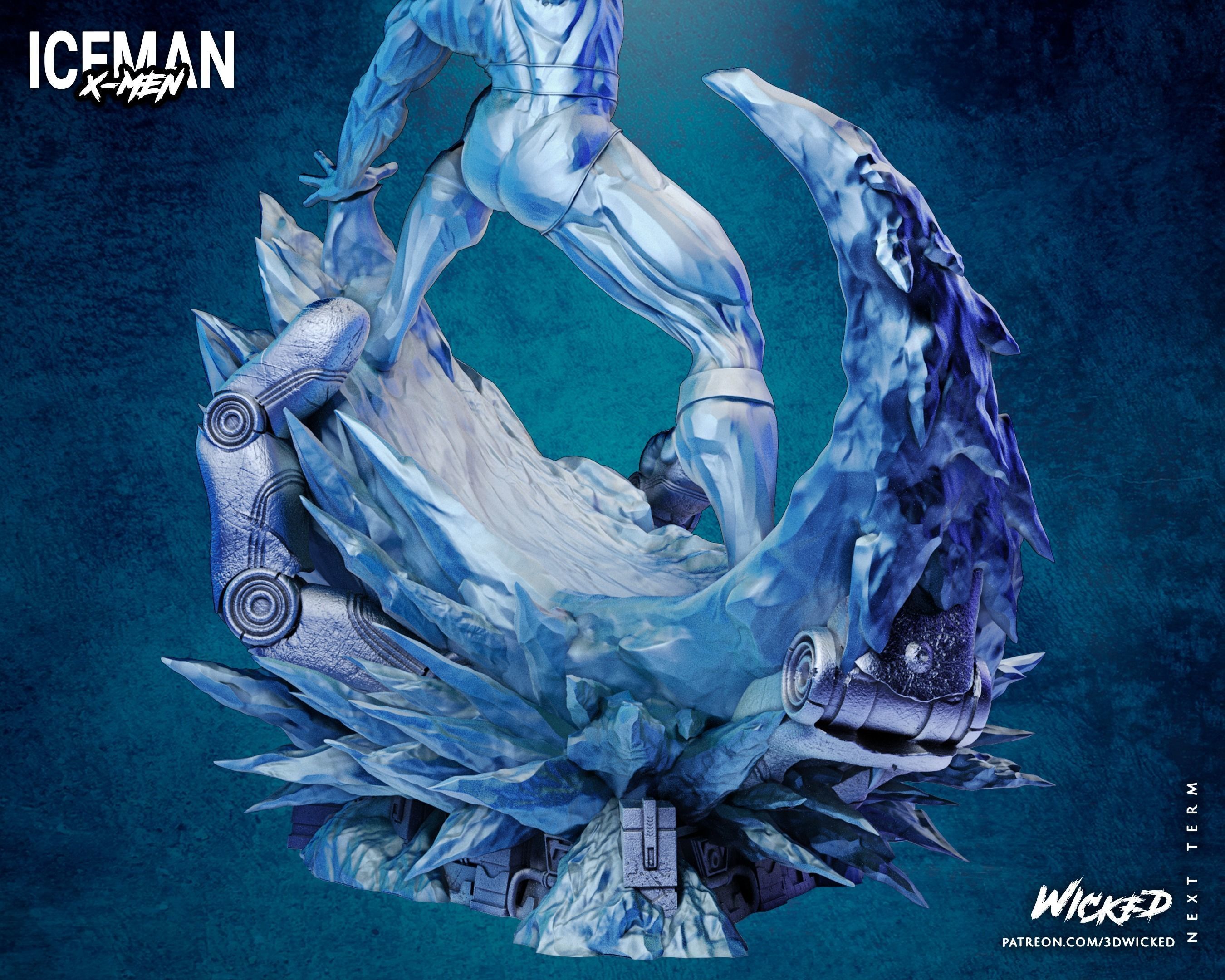 Wicked Marvel Iceman Sculpture Tested and for 3d printing 3D model 3D ...