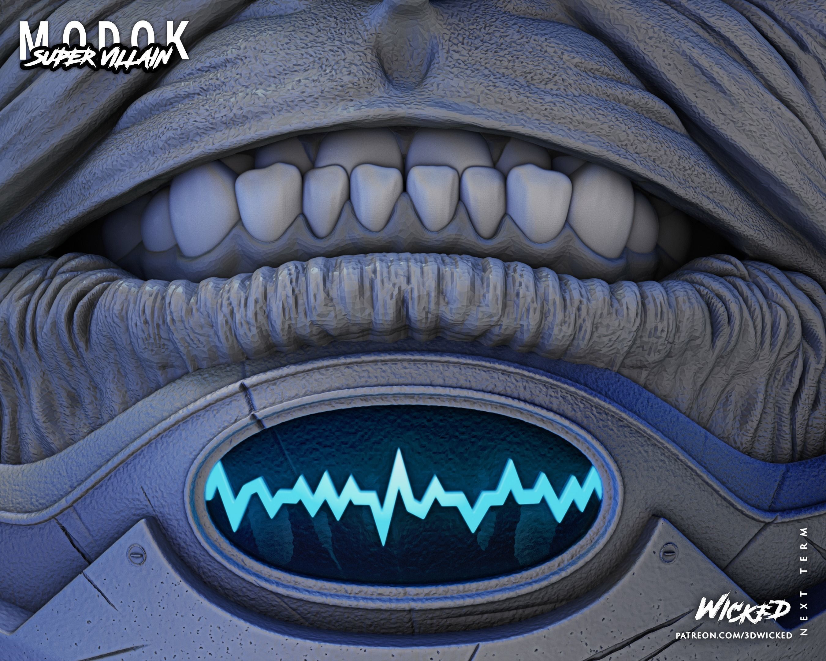 Wicked MODOK Sculpture Tested for 3d printing 3D model 3D printable ...