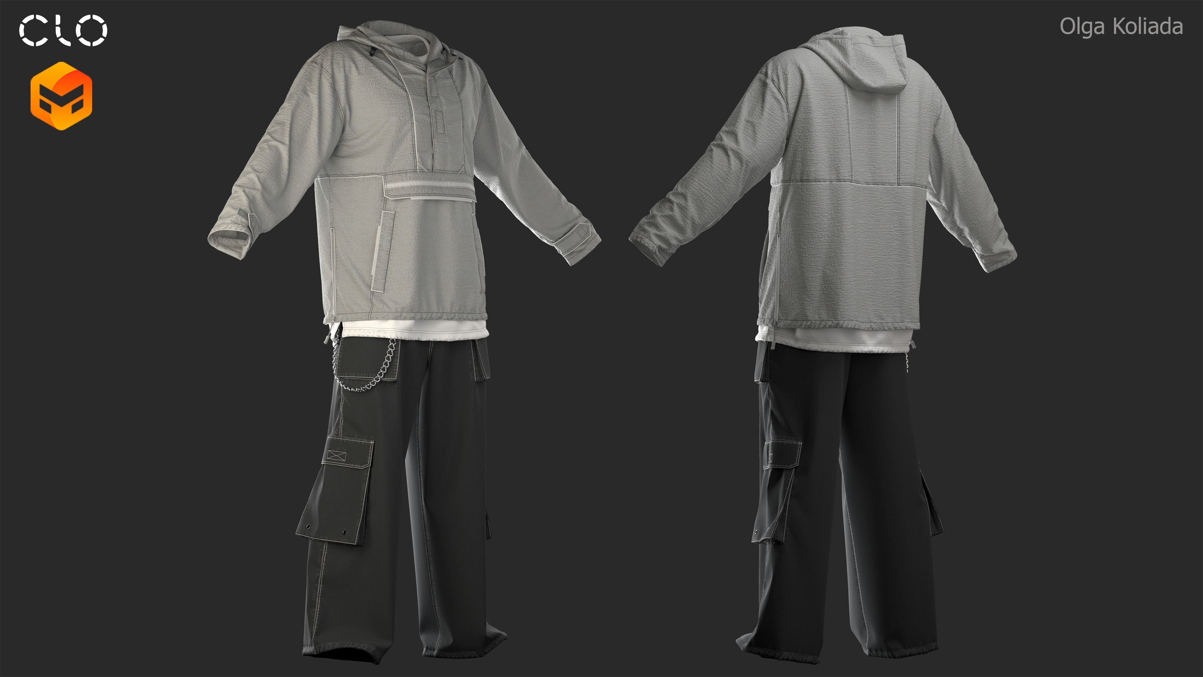 Urban Outfit Marvelous Designer project and OBJ 3D model | CGTrader