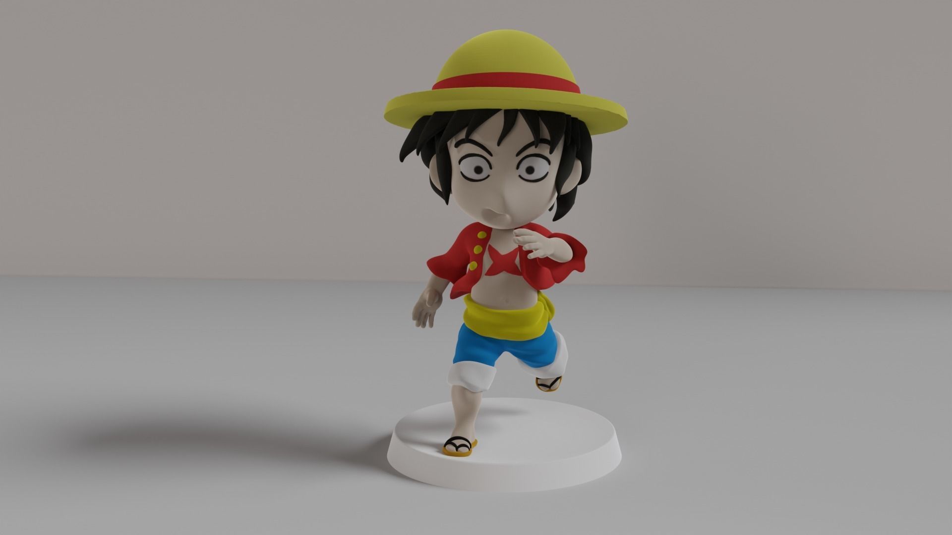 Chibi Luffy 3D model 3D printable | CGTrader