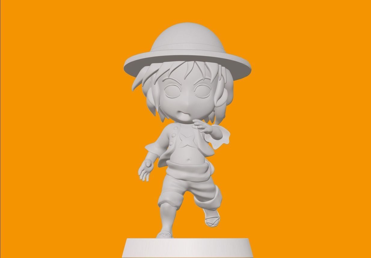 Chibi Luffy 3D model 3D printable | CGTrader