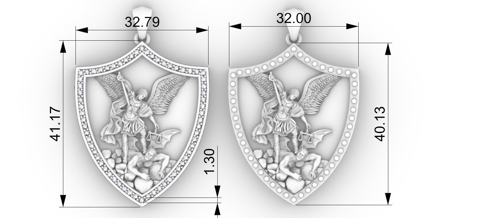 St Michael Archangel Sao Miguel Shield 3D model 3D printable | CGTrader