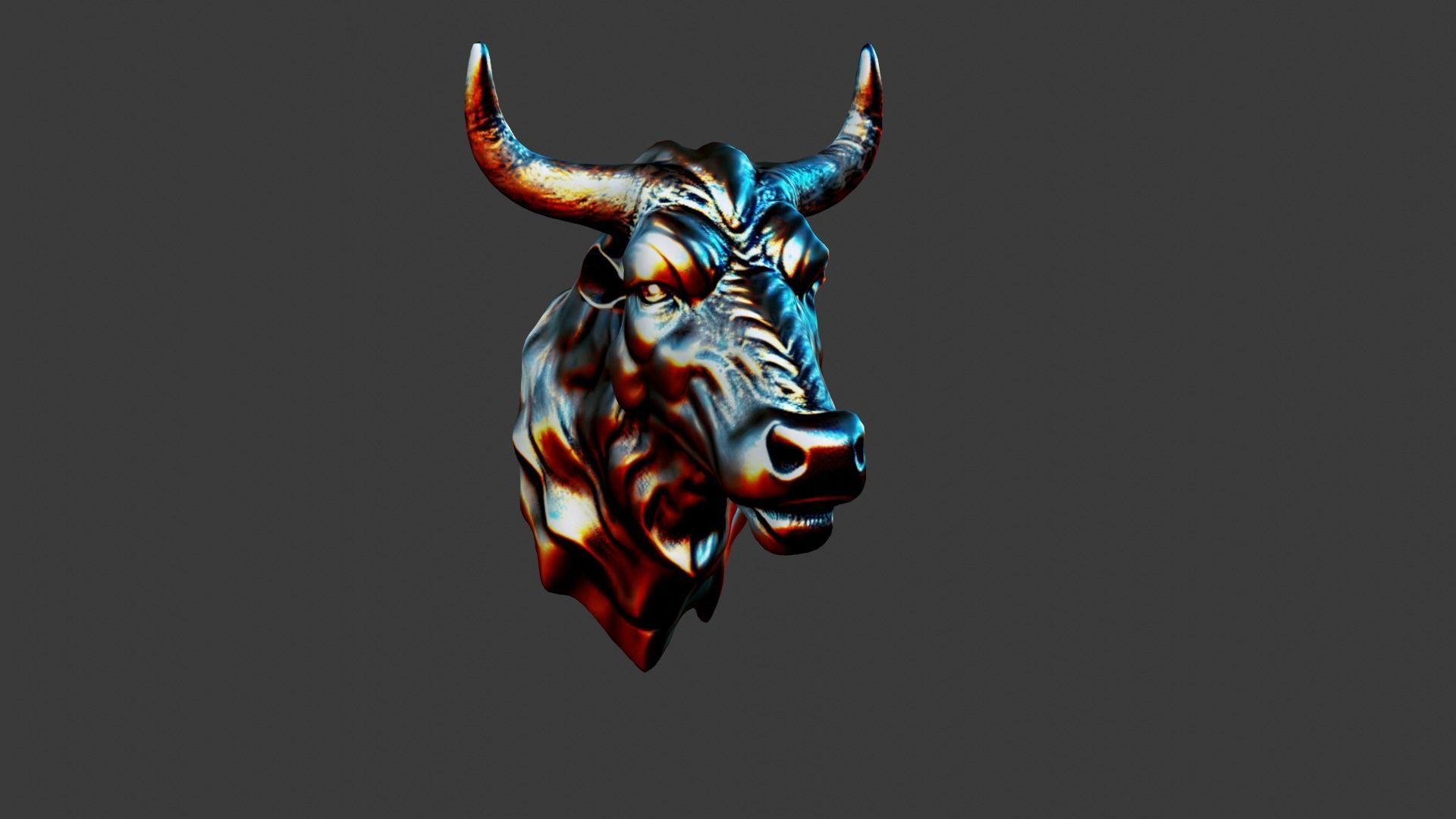 3D model Bull Animal Head VR / AR / low-poly | CGTrader