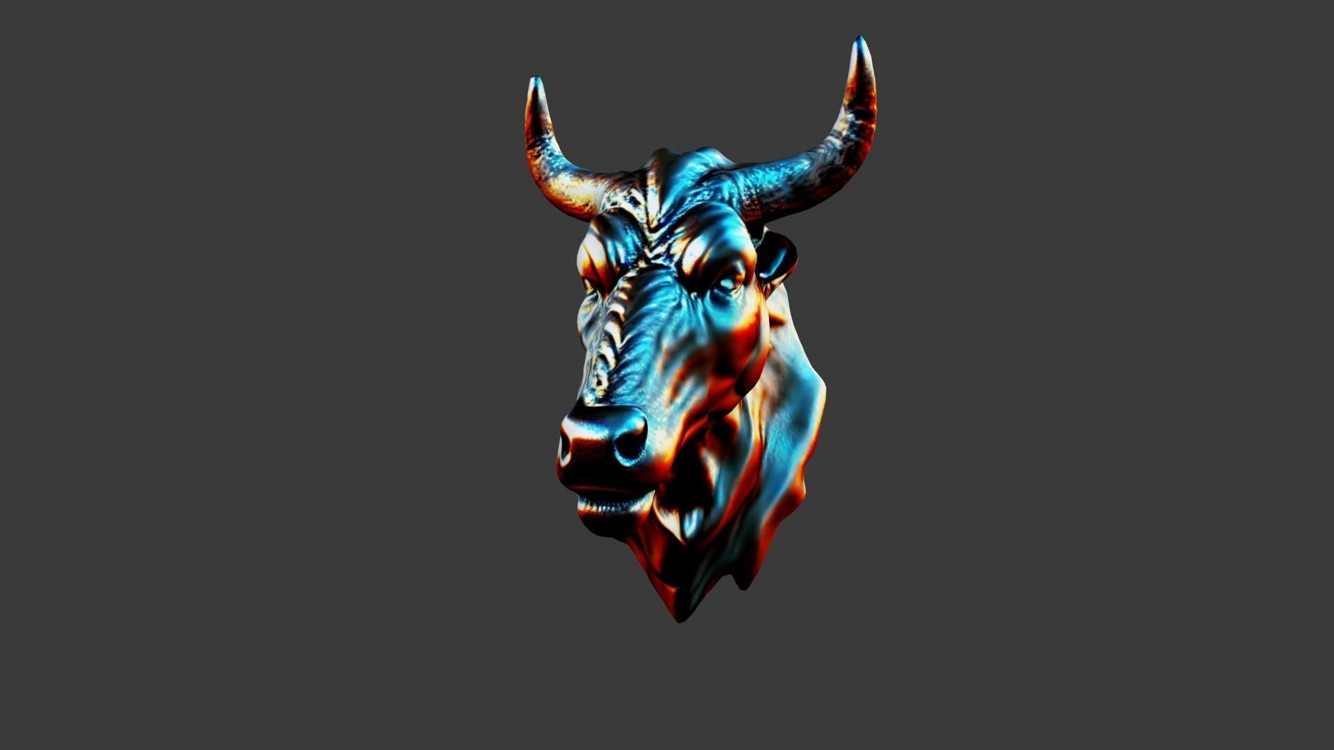 3D model Bull Animal Head VR / AR / low-poly | CGTrader
